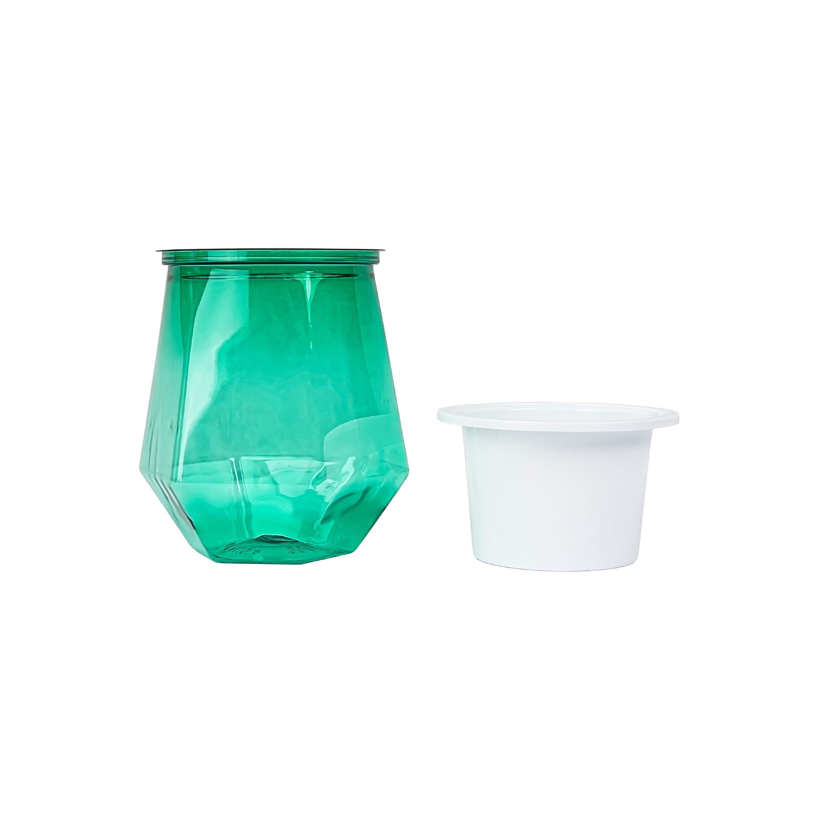 Self-Watering Plastic Diamond Planter Pot For Hydroponic Plants White ...