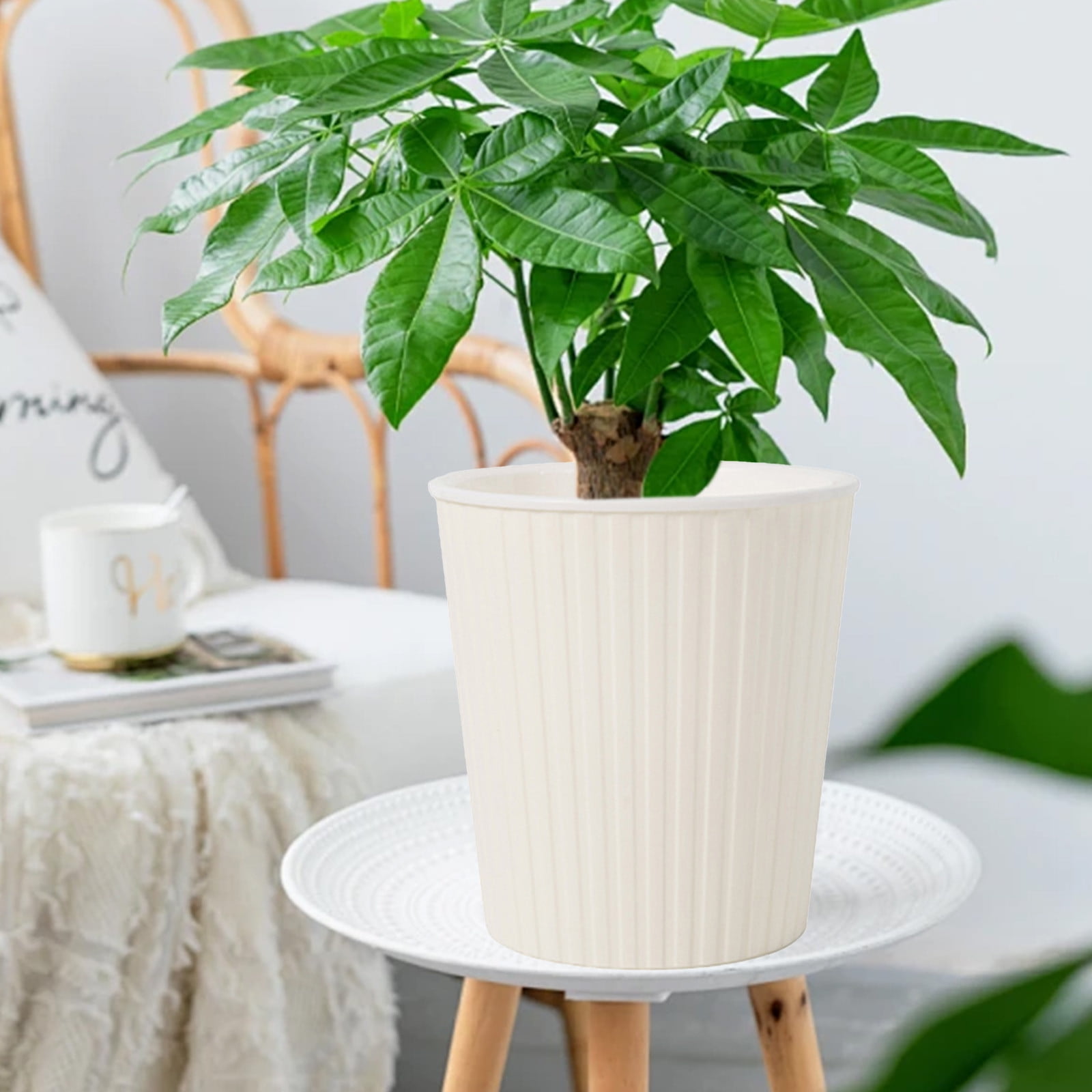 Self-Watering Plastic Flower Pot - 7.09x6.5 Inch Automatic Plant Pot ...