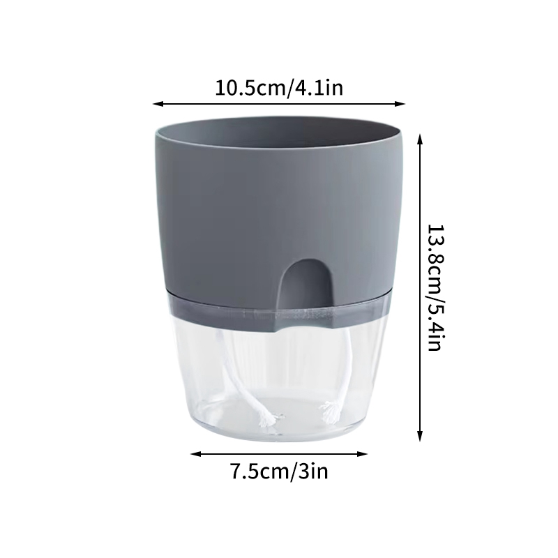 Self Watering Plastic Flower Pot Double Layer Hydroponics Plants Bonsai ...