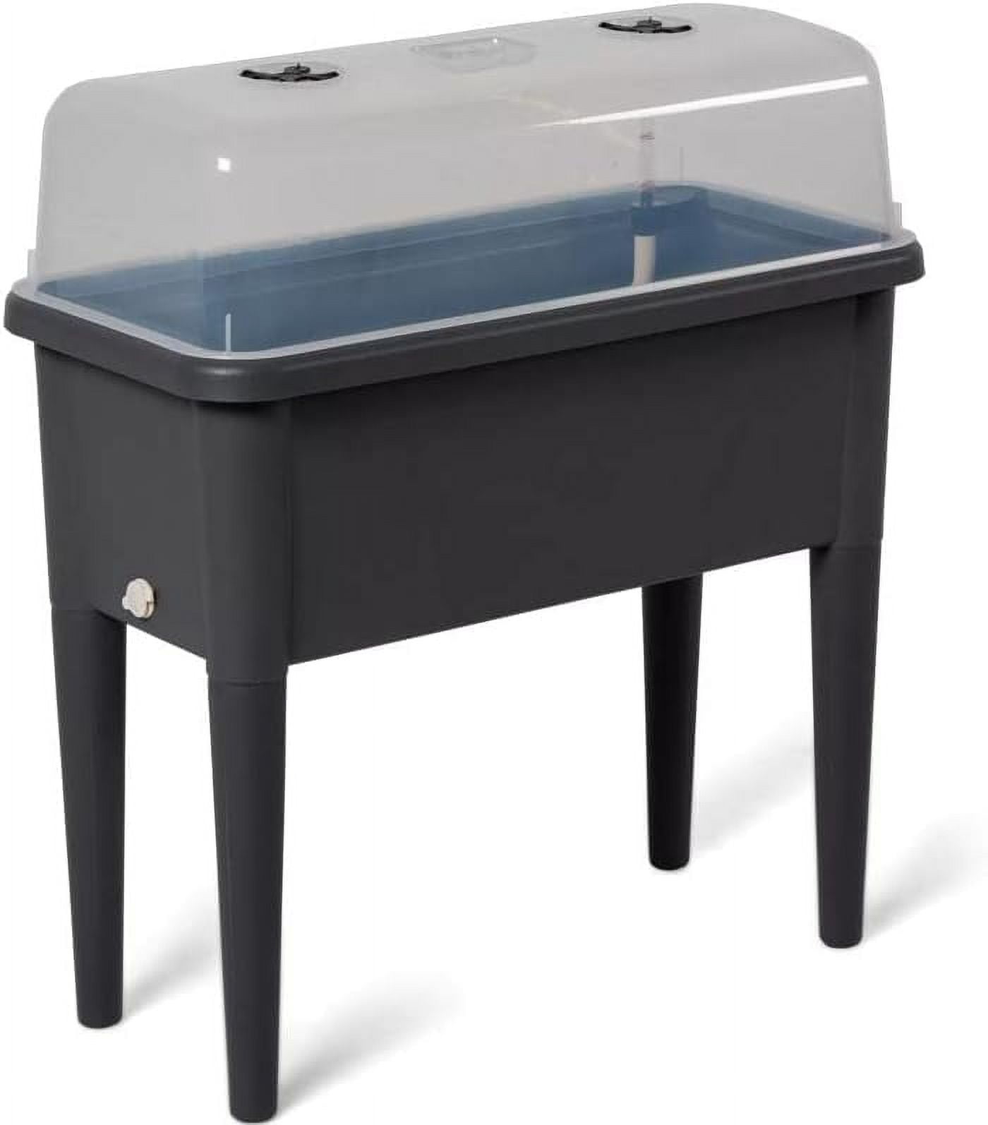 Self-Watering Standing Salad Planter with Cloche | 30" L x 14.5" W x 33 ...