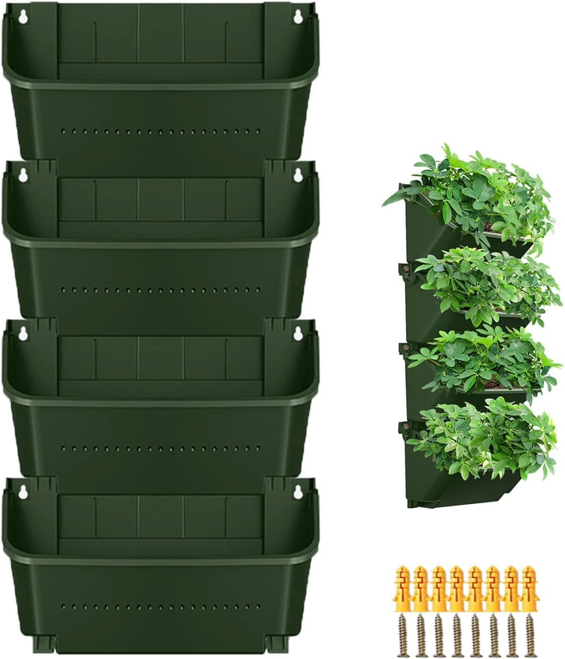 Self-Watering Wall-Mounted Planter Indoor/Outdoor Decor, Wall Planter ...