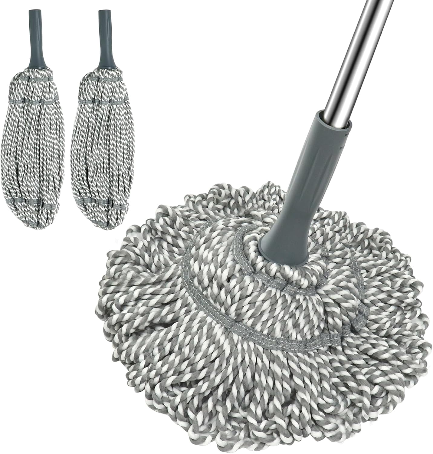Self Wringing Floor Cleaner with Long Handle, Heavy Duty Wet Mop for ...