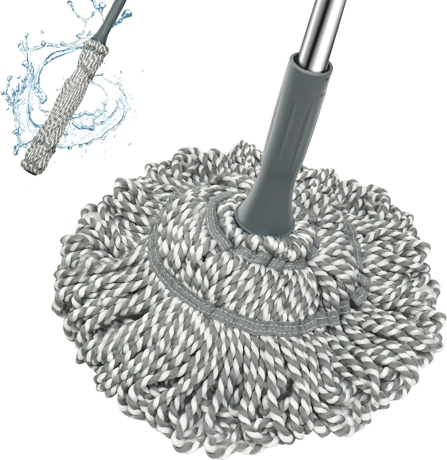 Self Wringing Mop - Easy Squeeze Twist Mop with 52.5 Inch Long Handle ...