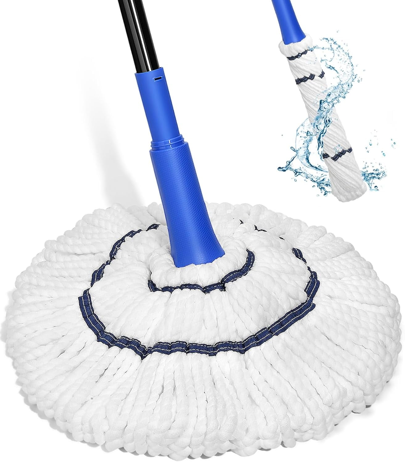 Self Wringing Mop Microfiber Twist Mop for Floor Cleaning, String Wet ...