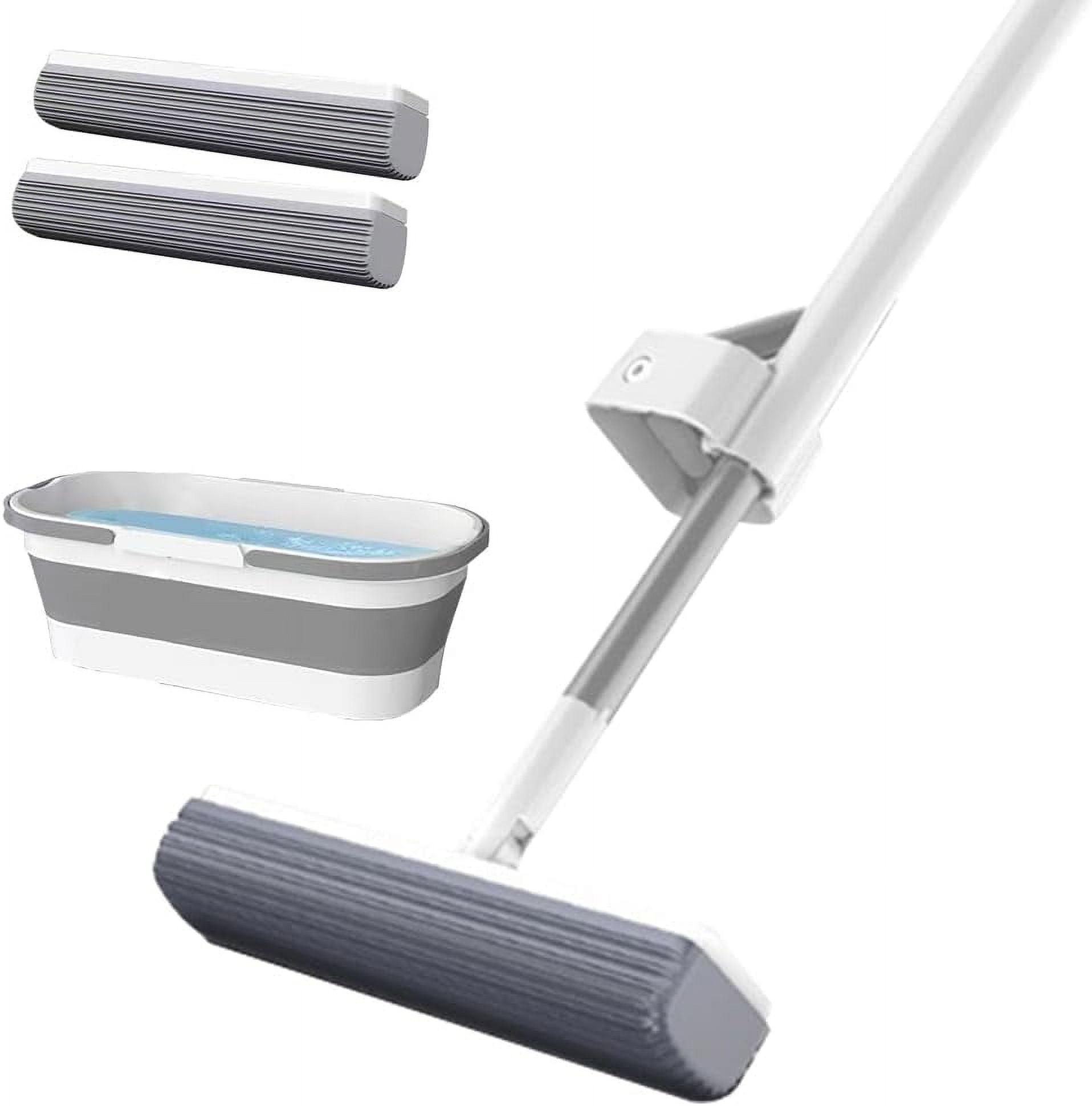 Self-Wringing Sponge Mops for Floor Cleaning, Self-Washing Roller ...