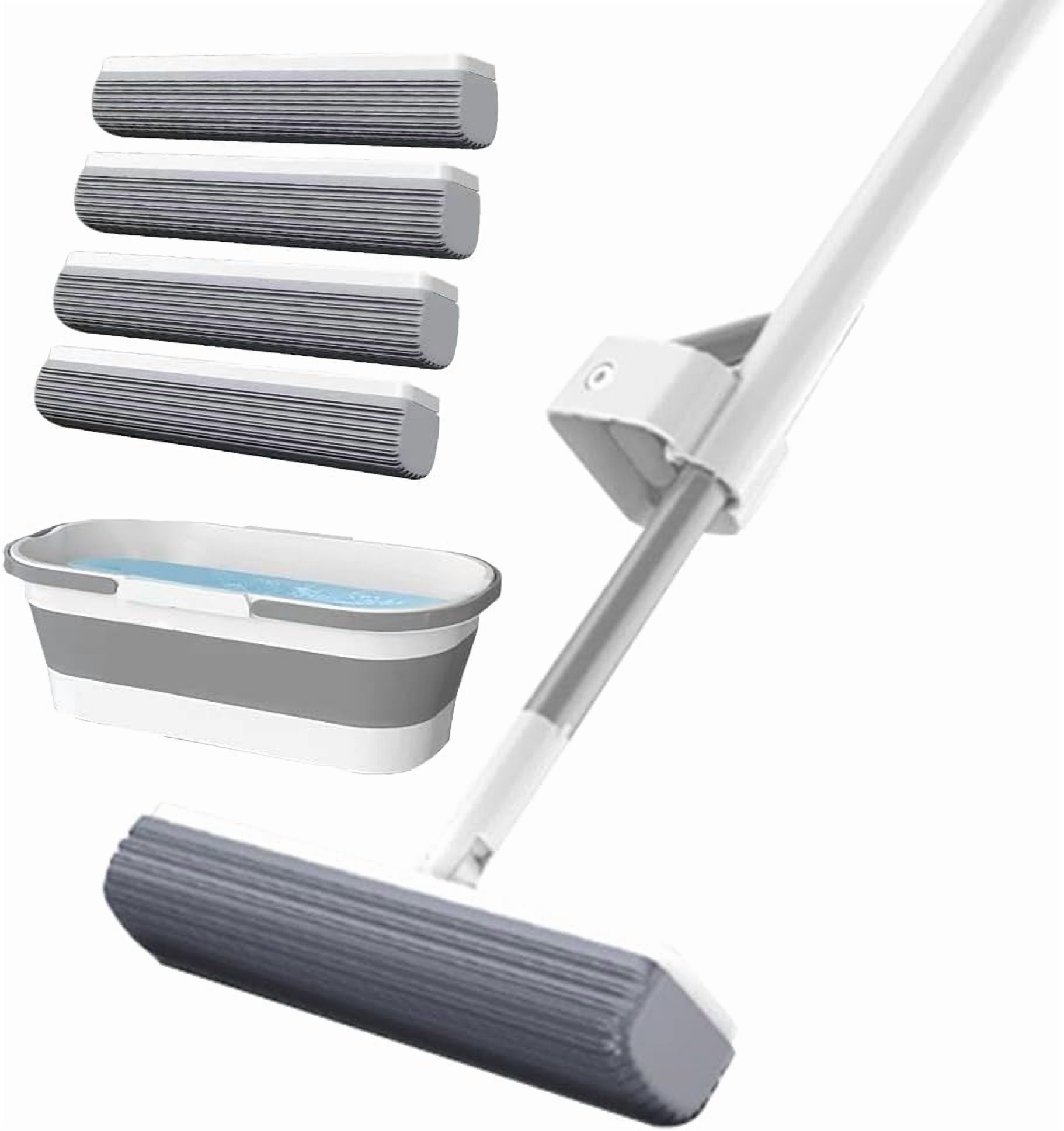 Self-Wringing Sponge Mops for Floor Cleaning, Self-Washing Roller ...