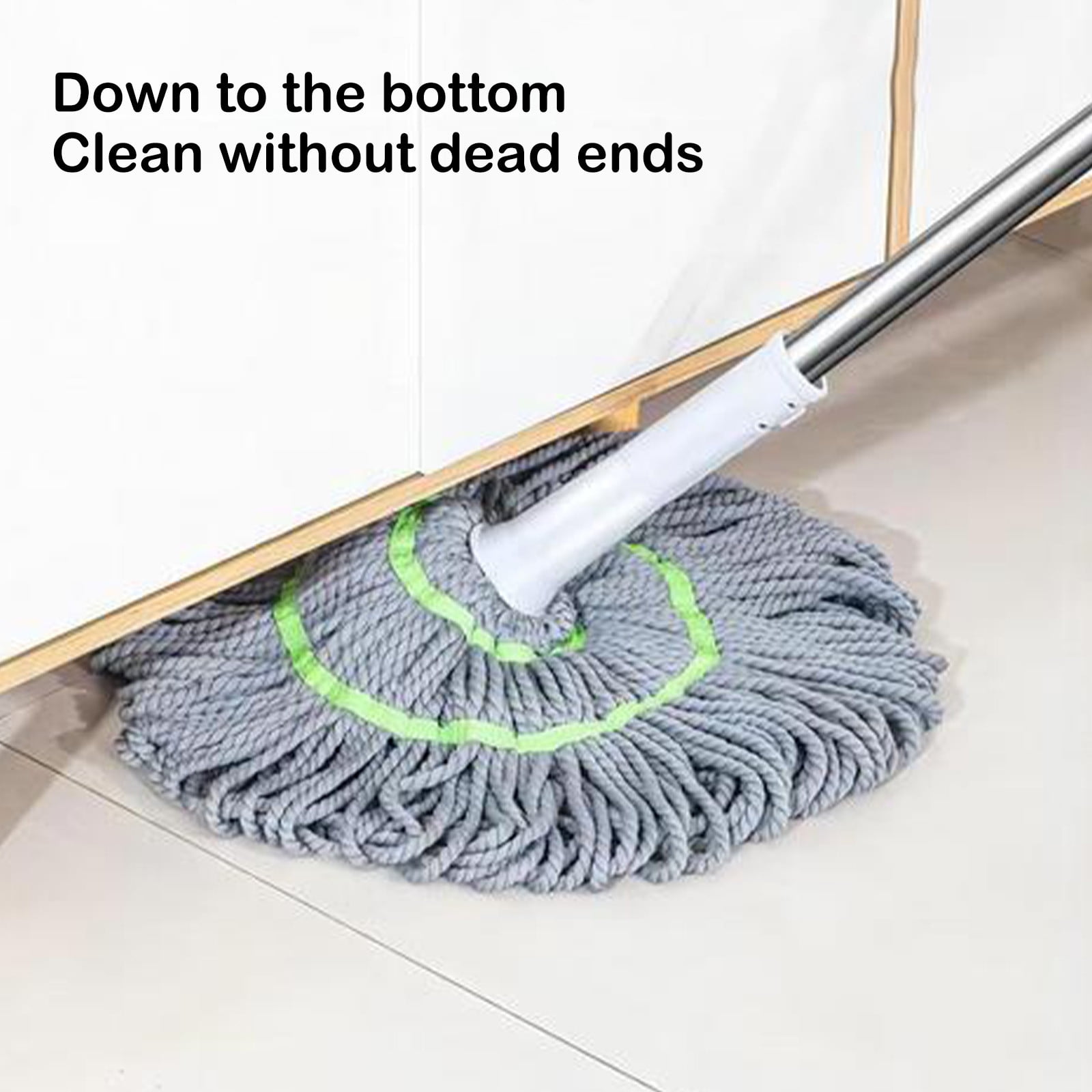 Self-Wringing Twist Mops for Floor Cleaning,Microfiber Mop with Wringer ...