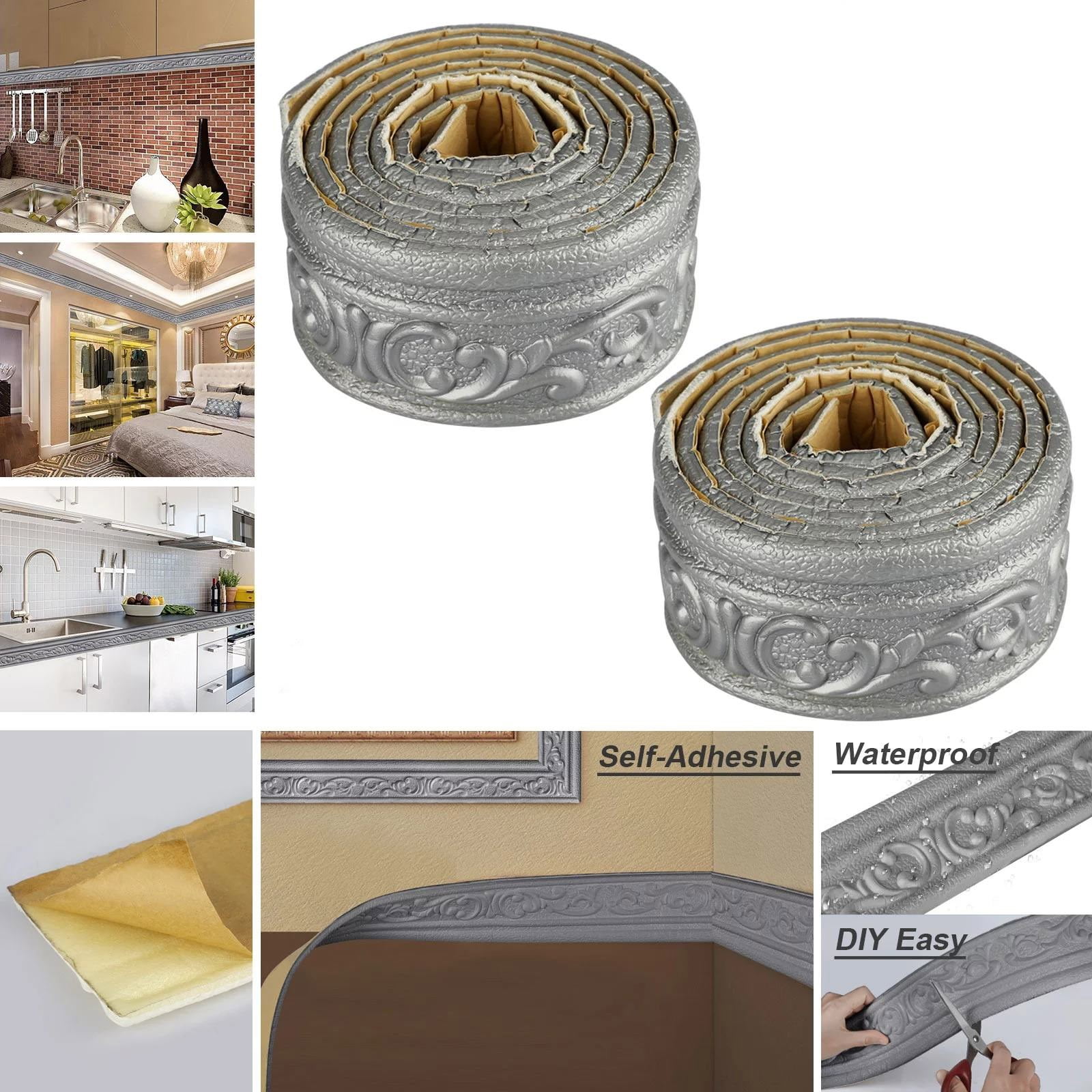 Self Adhesion Skirting Board Decoration Wall Sticker 8cm 2 25m Flexible