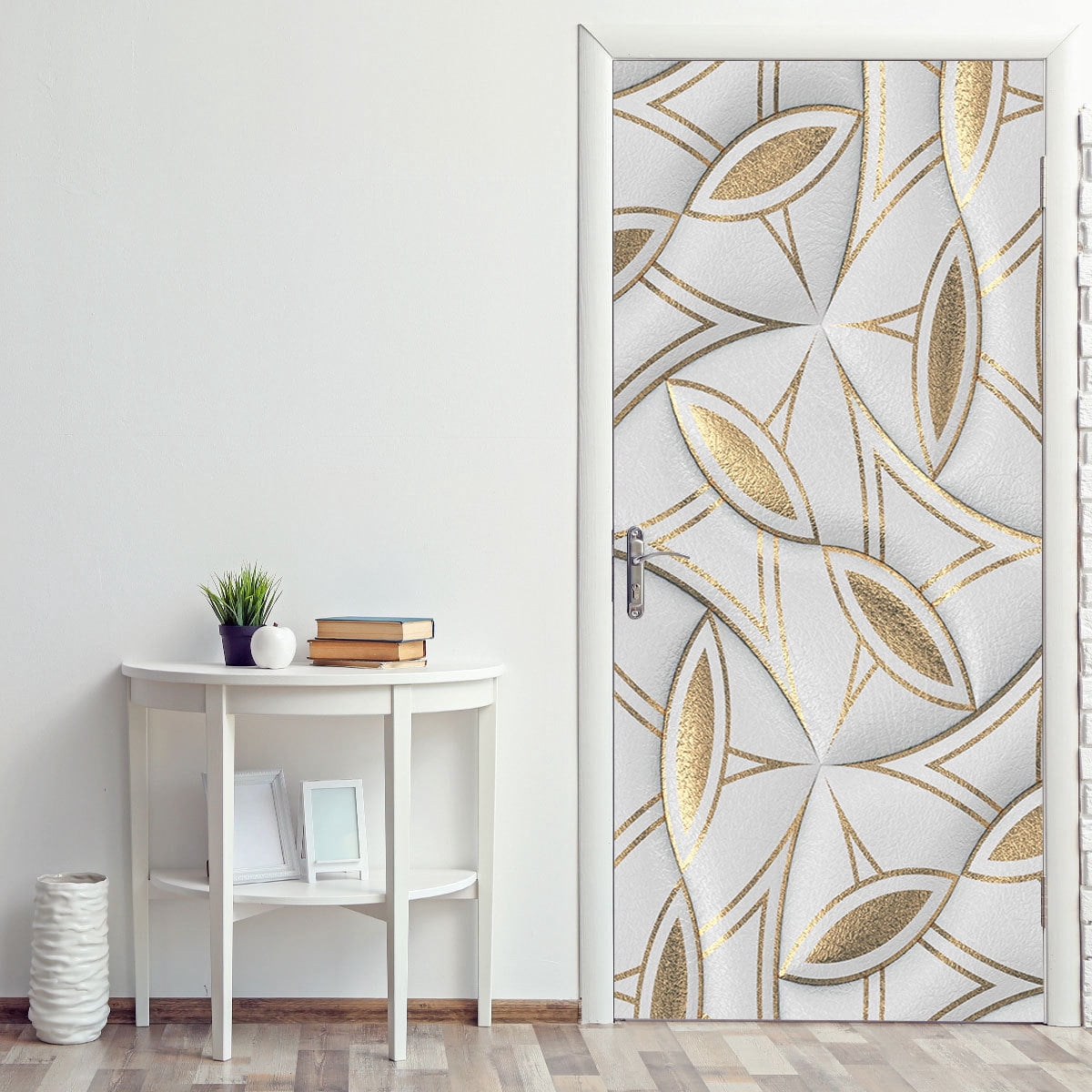 Self-adhesive 3D Door Sticker Wallpaper Mural Deur Sticker PVC Green ...
