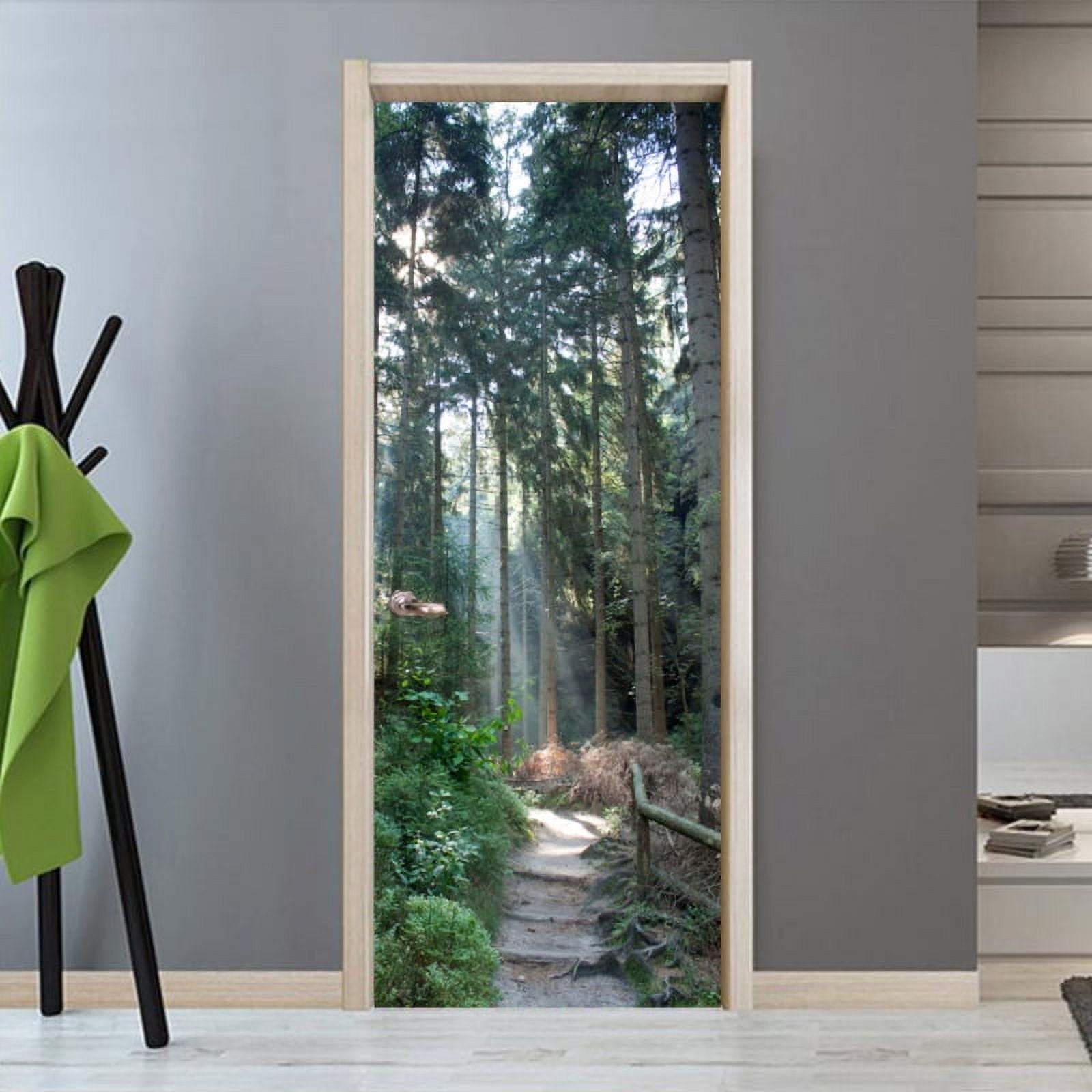 Self-adhesive Architectural Landscape Art Door Sticker Home Decoration ...