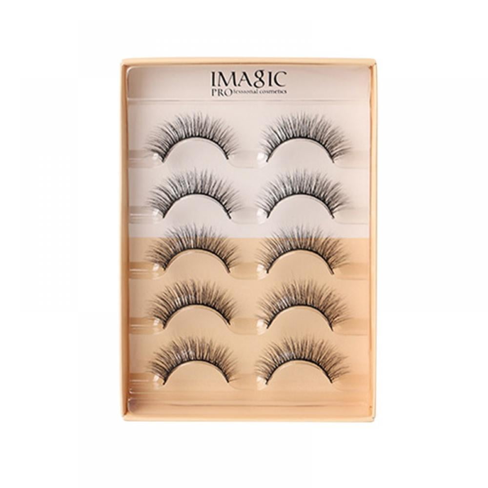 Natural Look Self-adhesive, Reusable, Glueless False Eyelashes with Non ...