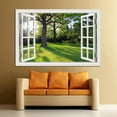 Self-adhesive Forest Landscape Wall Sticker Vinyl Nature Green Tree ...