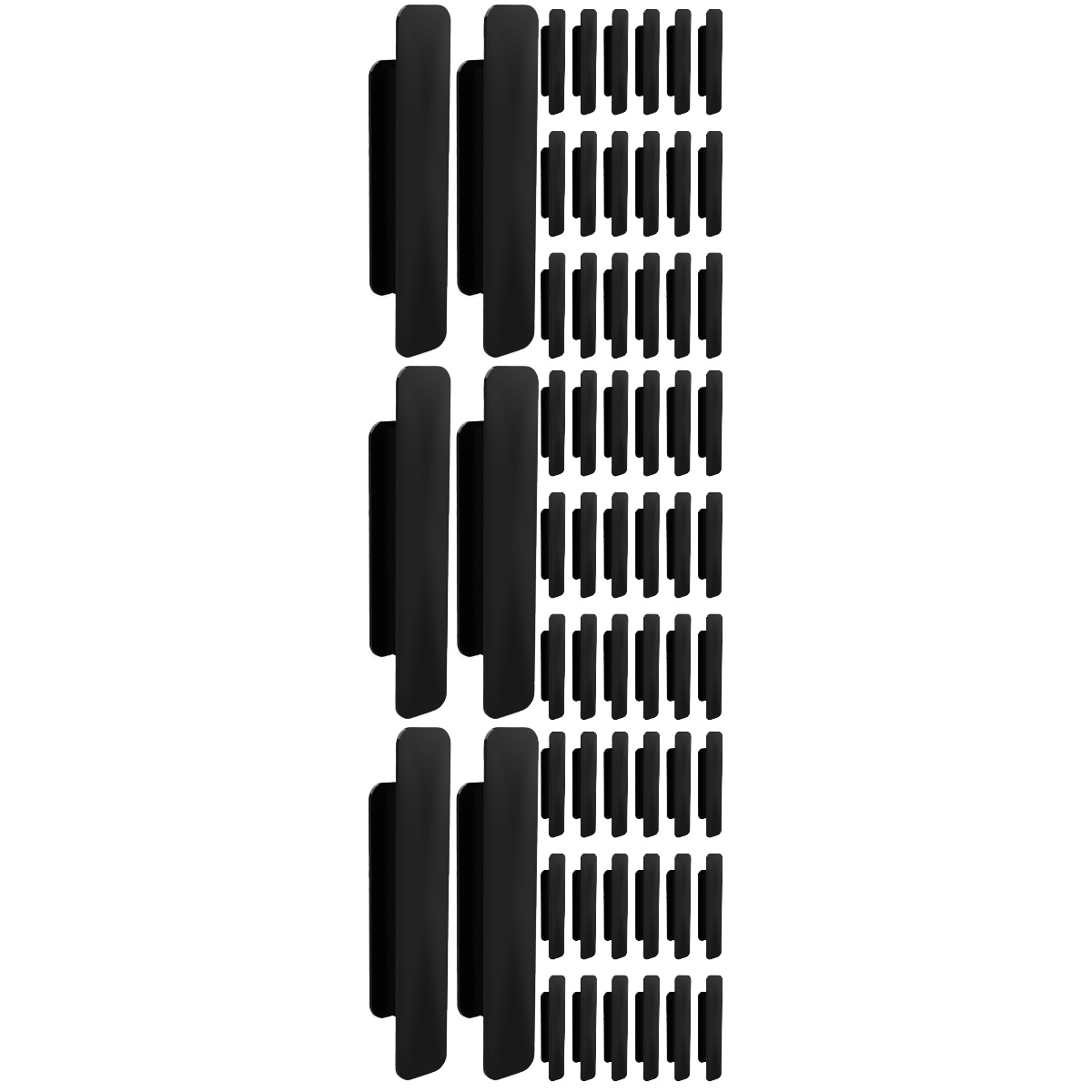 Self-adhesive Handle Black Pulls for Cabinets Drawer Handles Helper ...