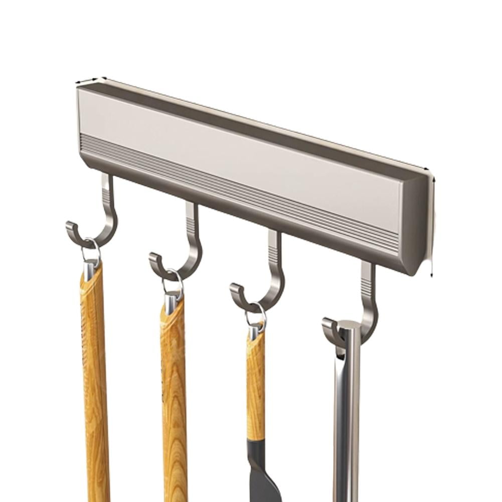 Self adhesive Hooks Rack Wall Mounted Kitchen Utensils Row Hook GXW ...