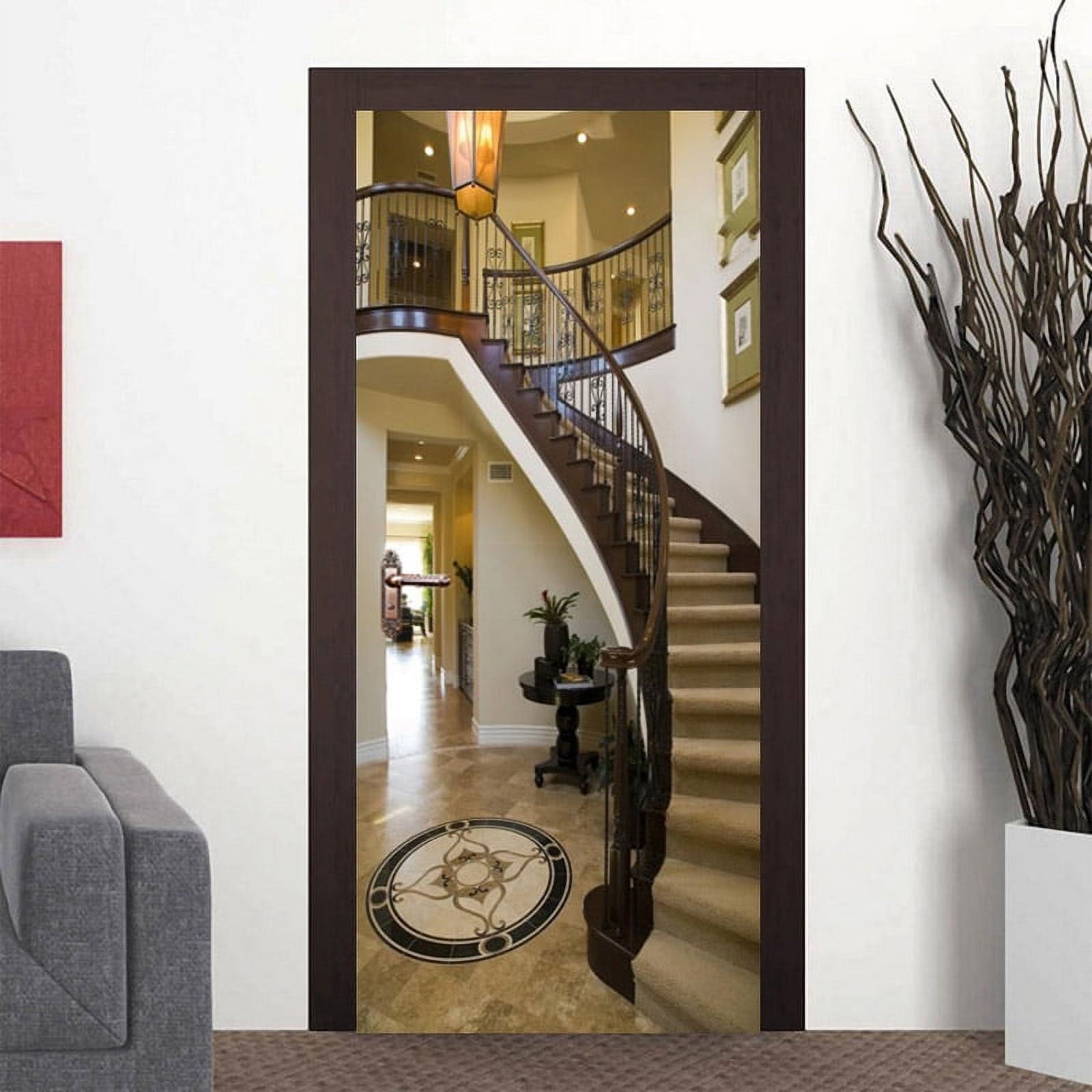 Self-adhesive New York Building 3D Door Sticker Wallpaper Mural ...