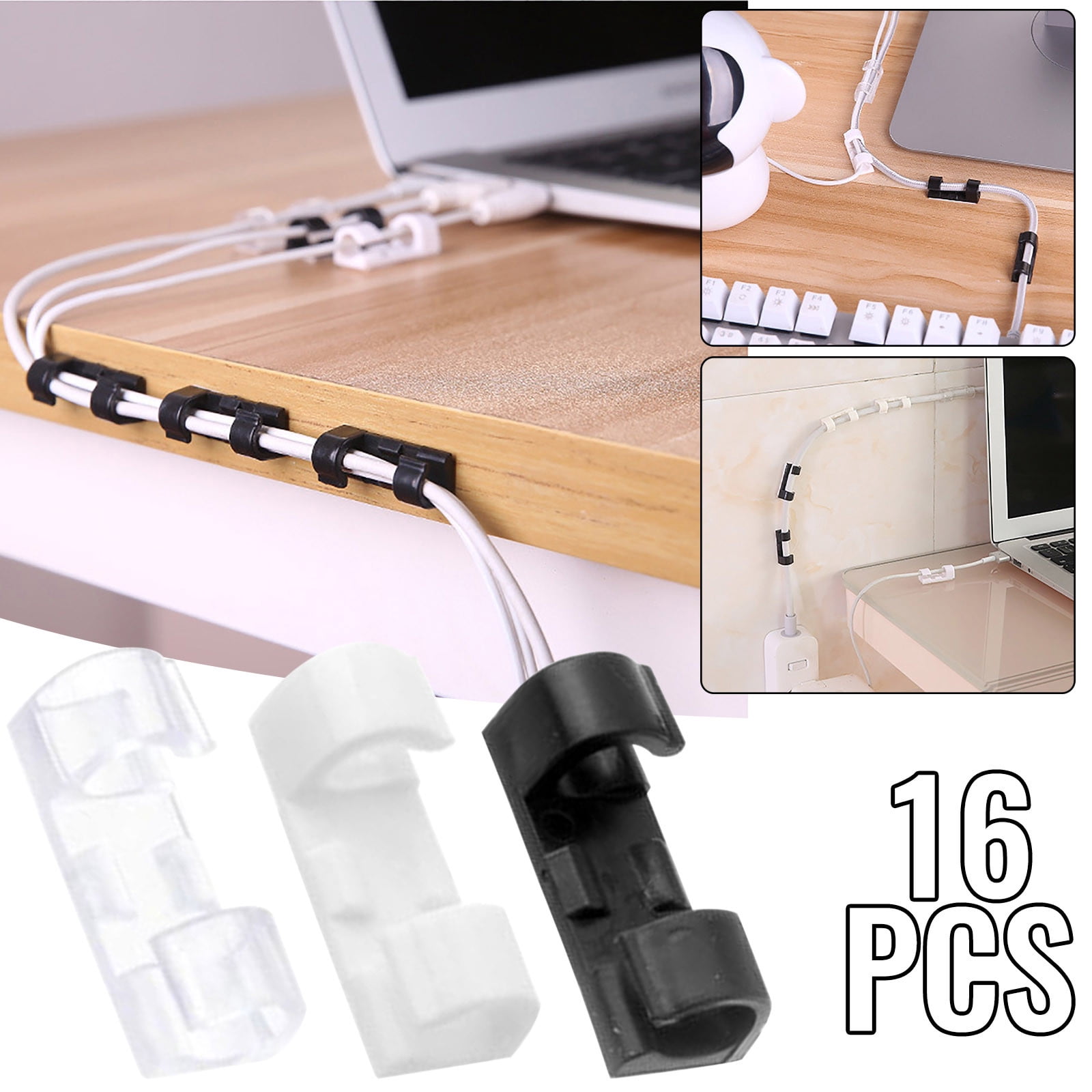 Self-adhesive Non-marking Nail-Wire Organizer, Solid Wire Clip, Desktop ...