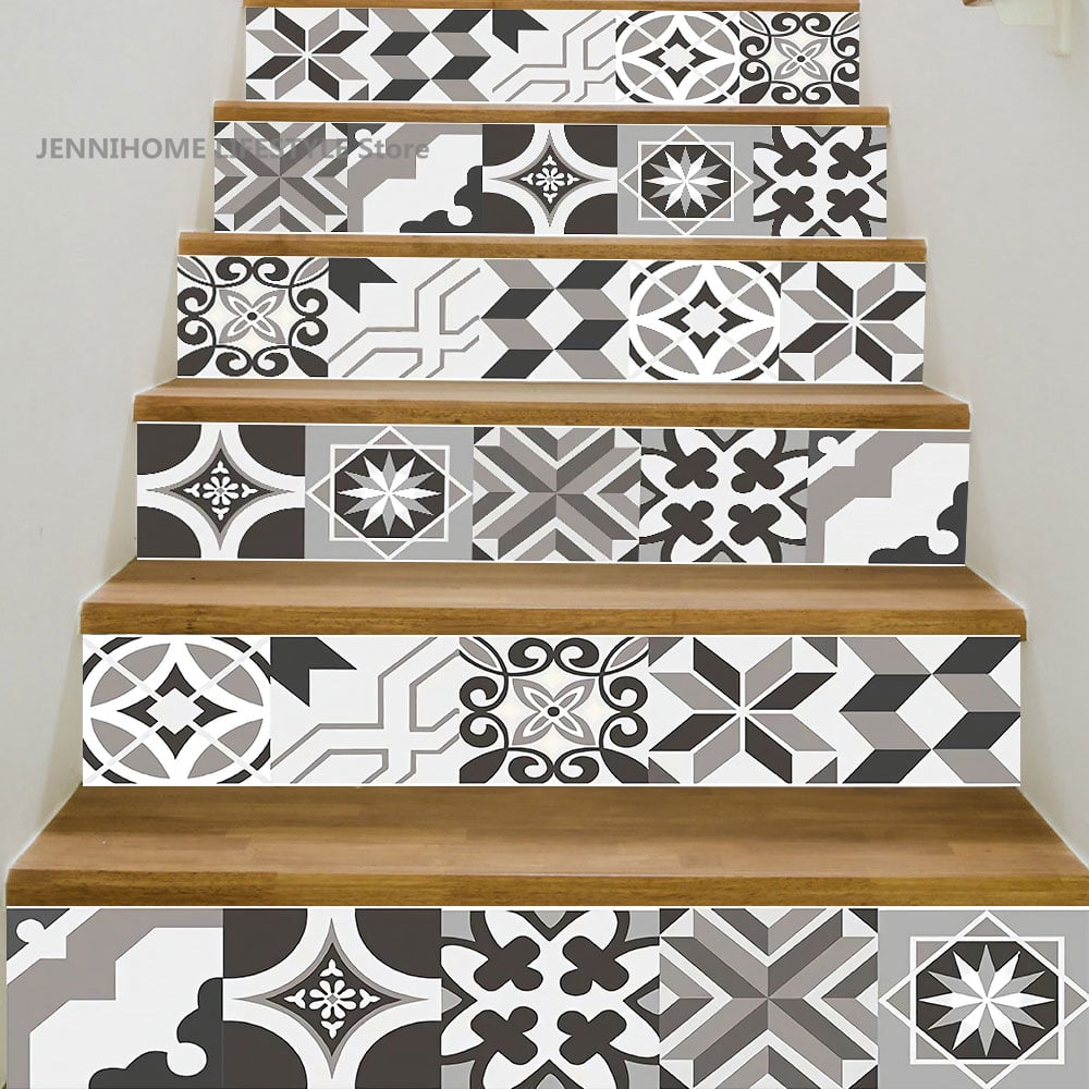 Self-adhesive Stair Sticker Vinyl Colorful Morocco Style Removable 3D ...