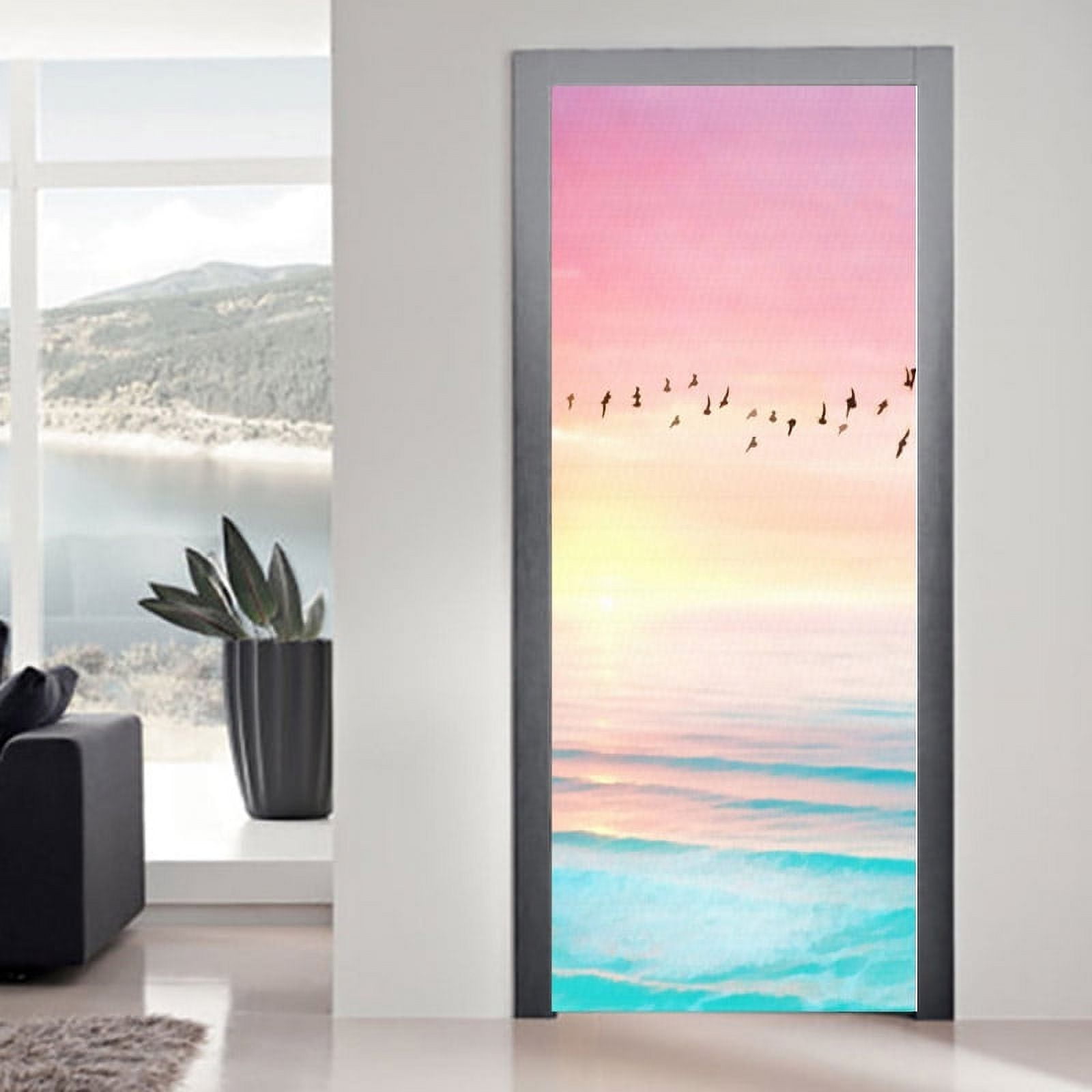 Self-adhesive Vinyl Stickers Doors Abstract Universe Space Printed Home ...