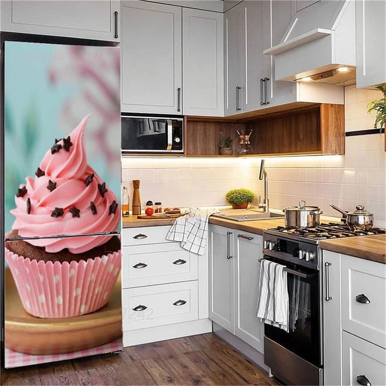 Self-adhesive Wallpaper On The Refrigerator Waterproof Removable Poster ...
