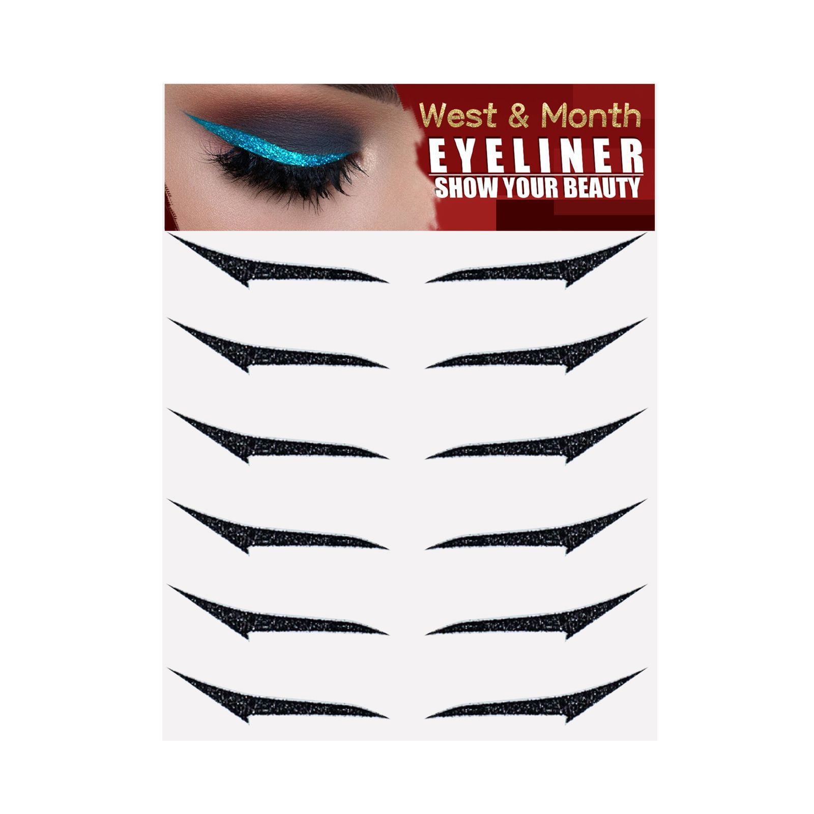 Self-adhesive eyeliner eye shadow stickers six pairs of eye makeup ...