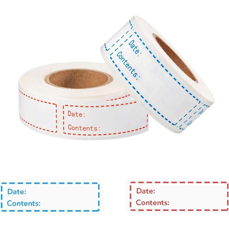 Self-adhesive food labels, 250 refrigerated sticker labels, shelf life ...