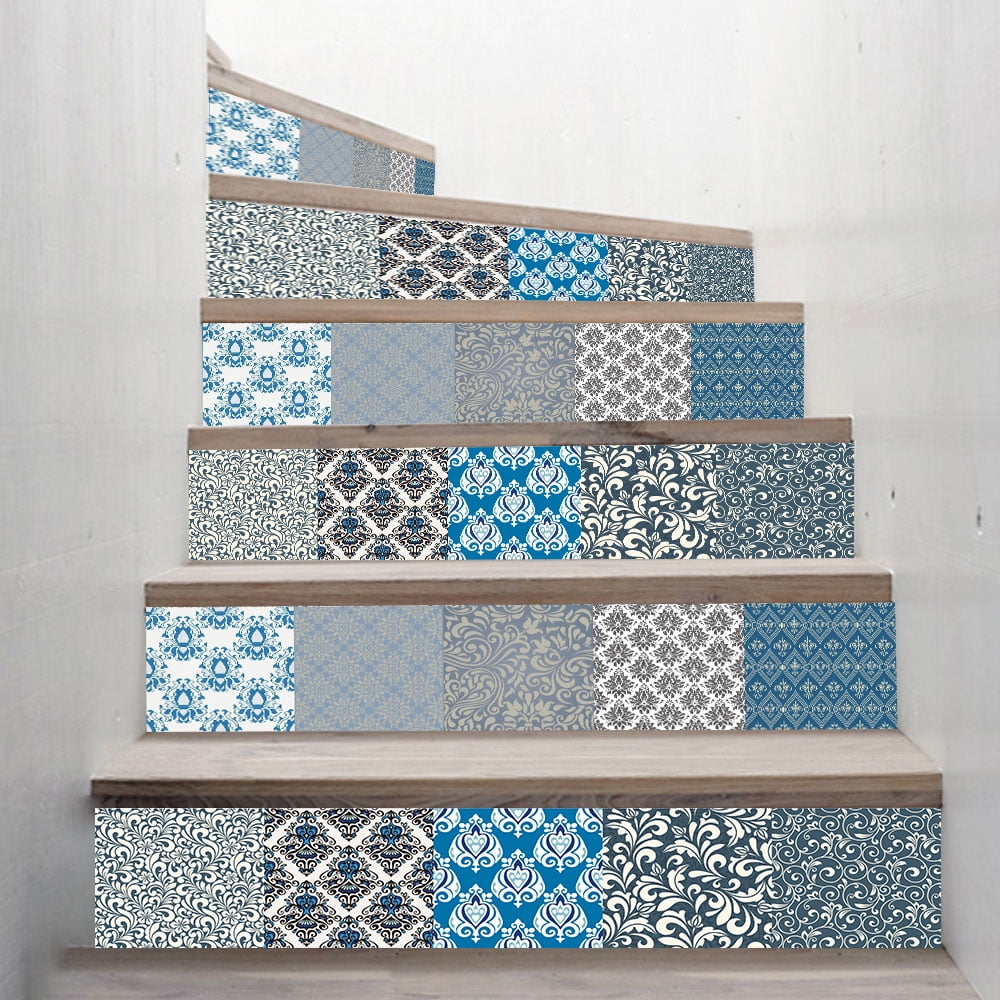 Self-adhesive stair stickers Colorful landscape 3D stair decoration ...