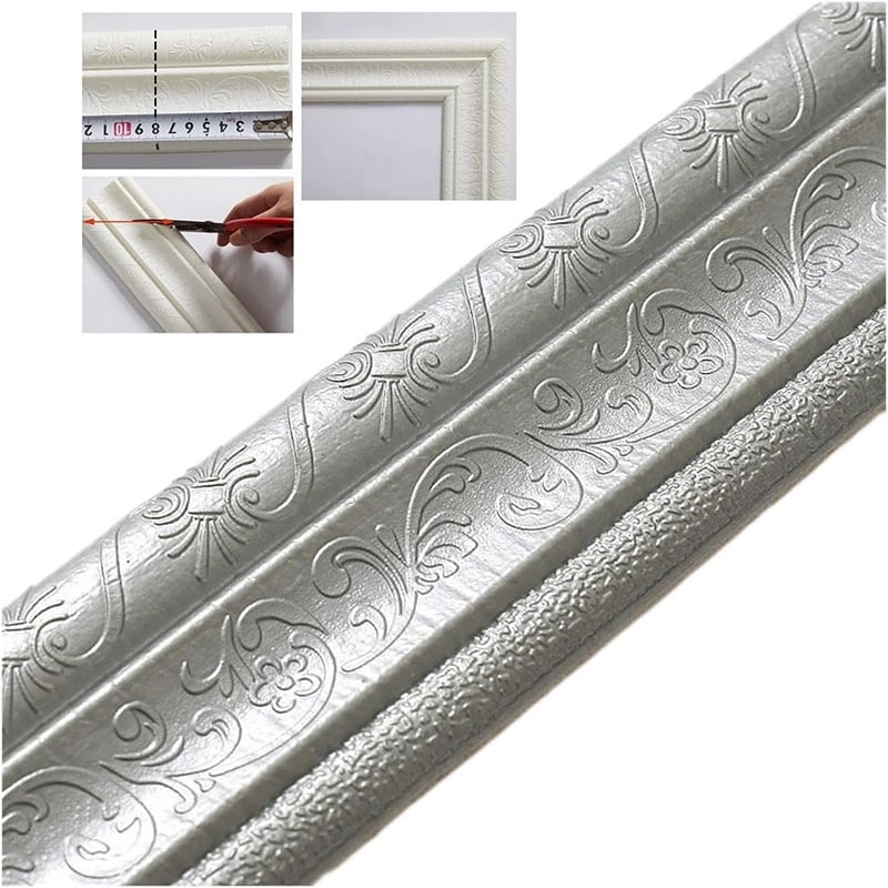 Self adhesive waist line skirting line foam edge ceiling TV background ...