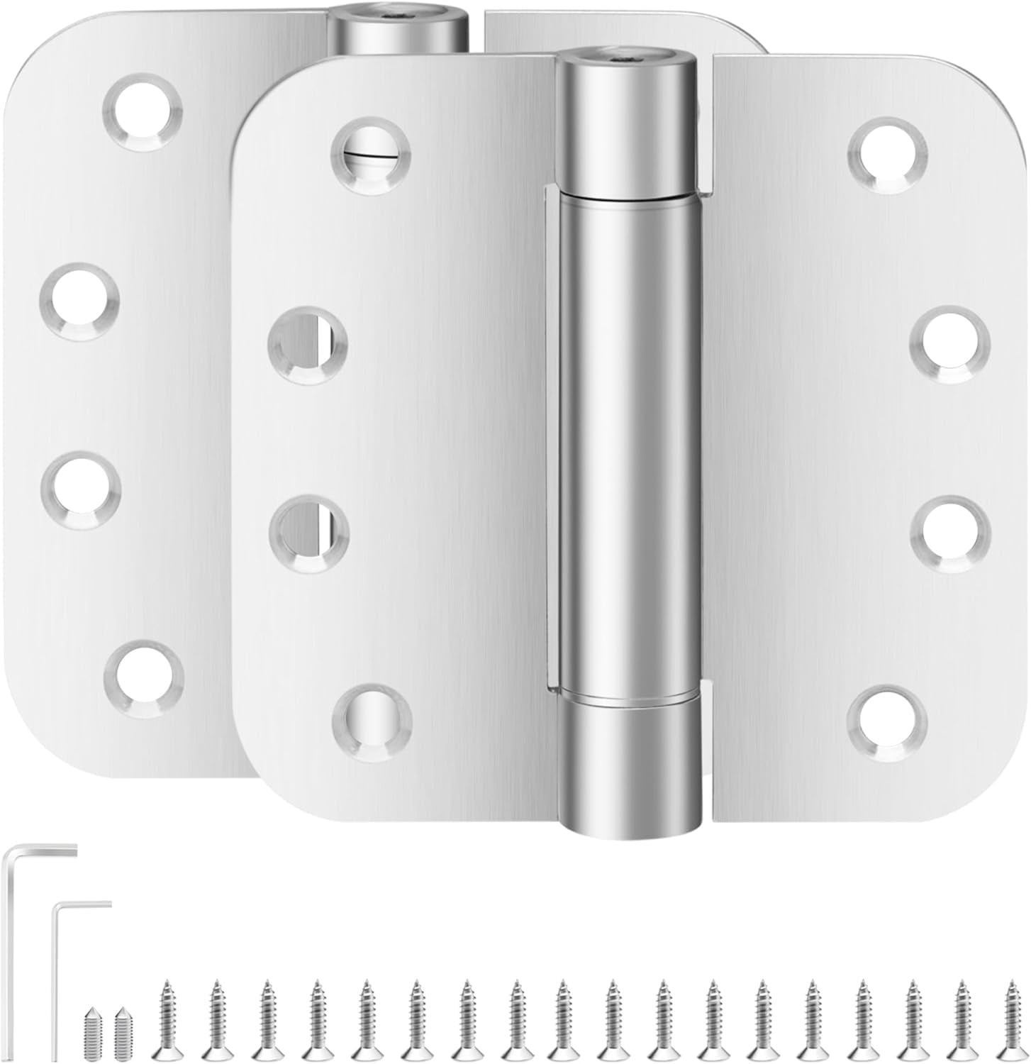 Self-closing door hinge 4-inch, heavy-duty spring loaded, adjustable ...