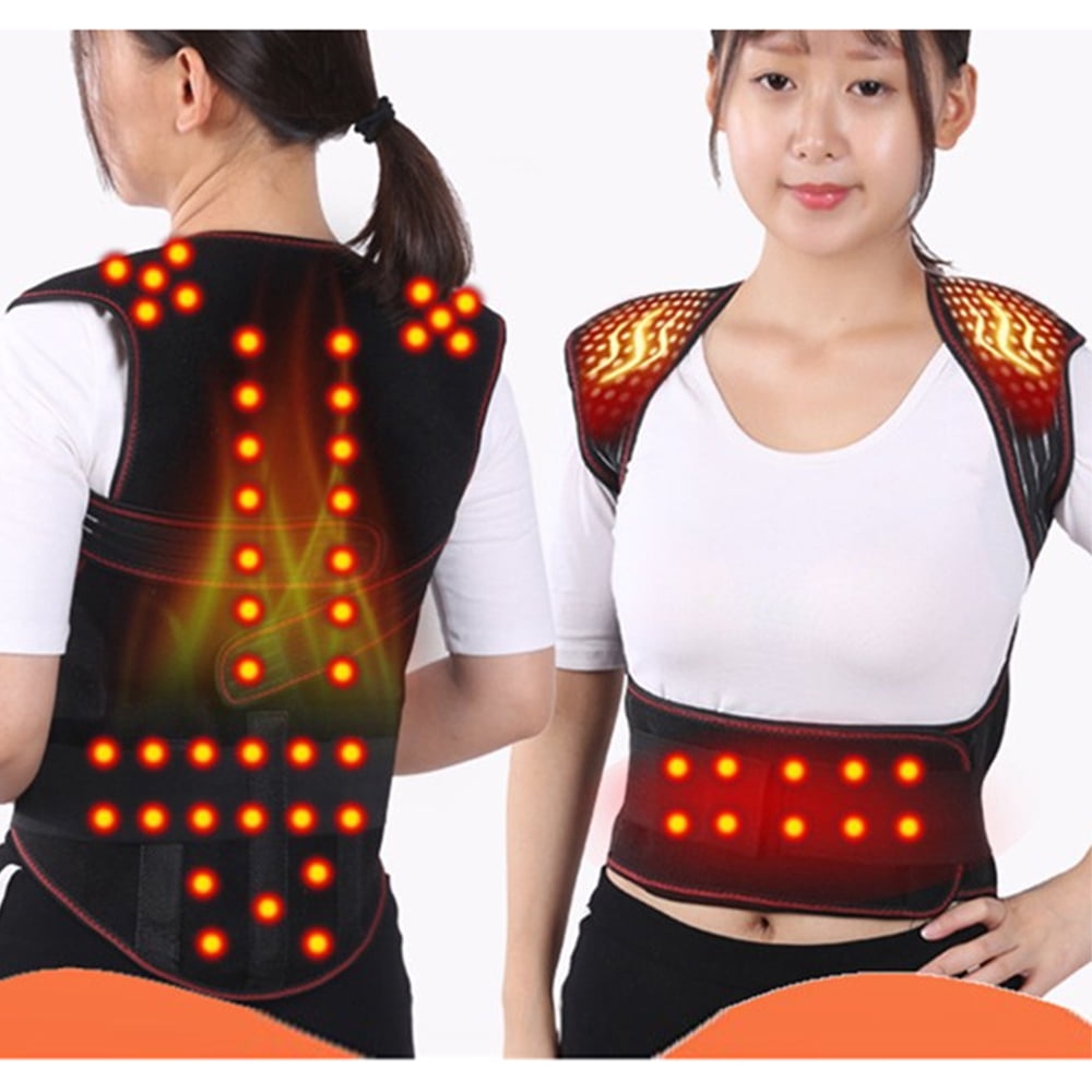 Self-heating Magnetic Therapy Belt Waist Back Posture Corrector Spine ...