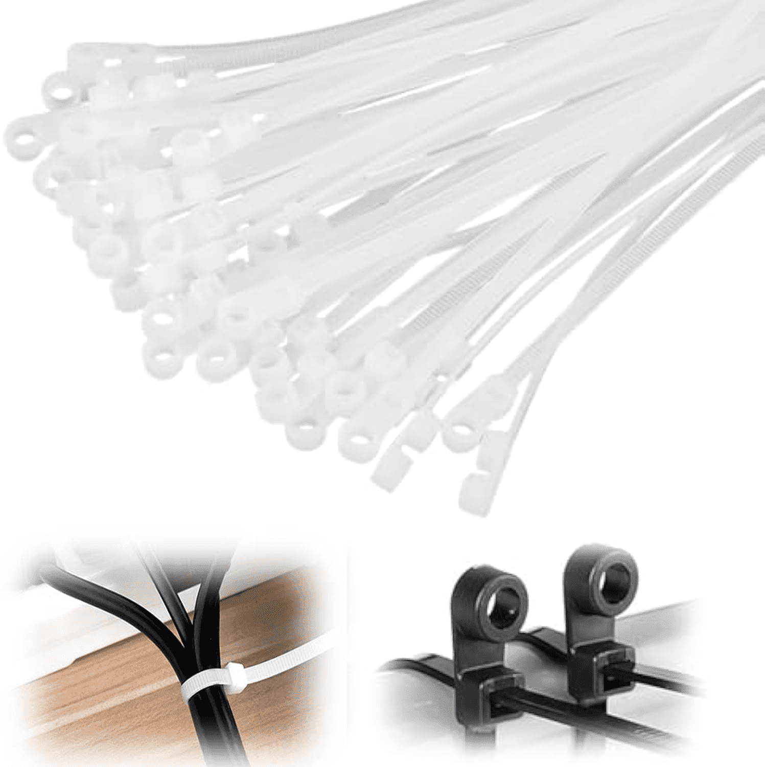 Self-locking Cable Tie, 2026 New 100 Pcs 7.8 Inch Zip Ties with Screw ...