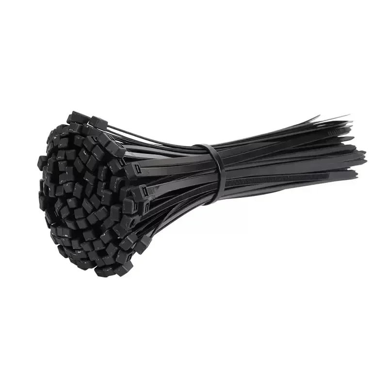 Self-locking Plastic Nylon Cable Tie Black Cable Fastening Ring Large ...