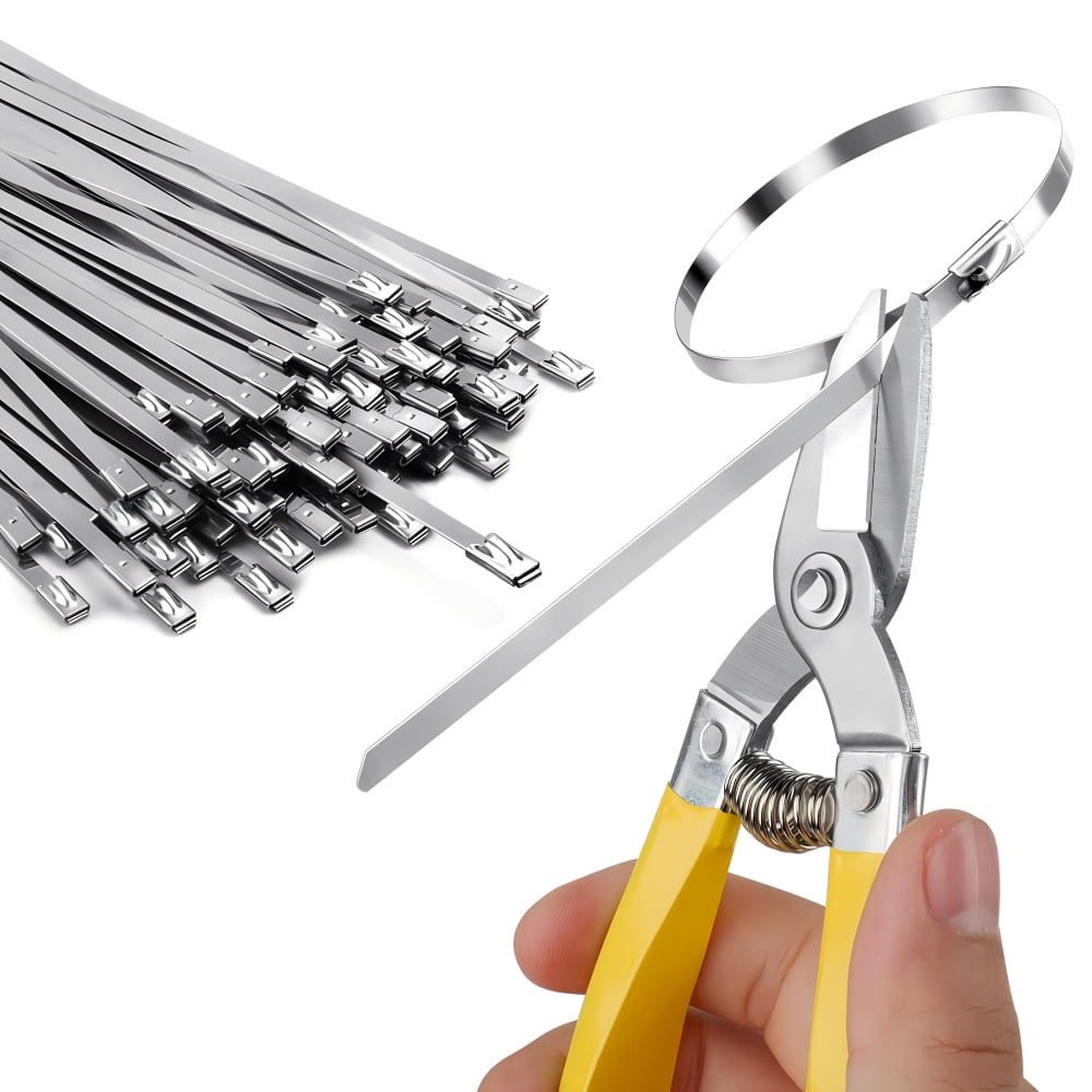 Self-locking Stainless Steel Cable Ties, Heavy Duty 304 Grade Multi ...