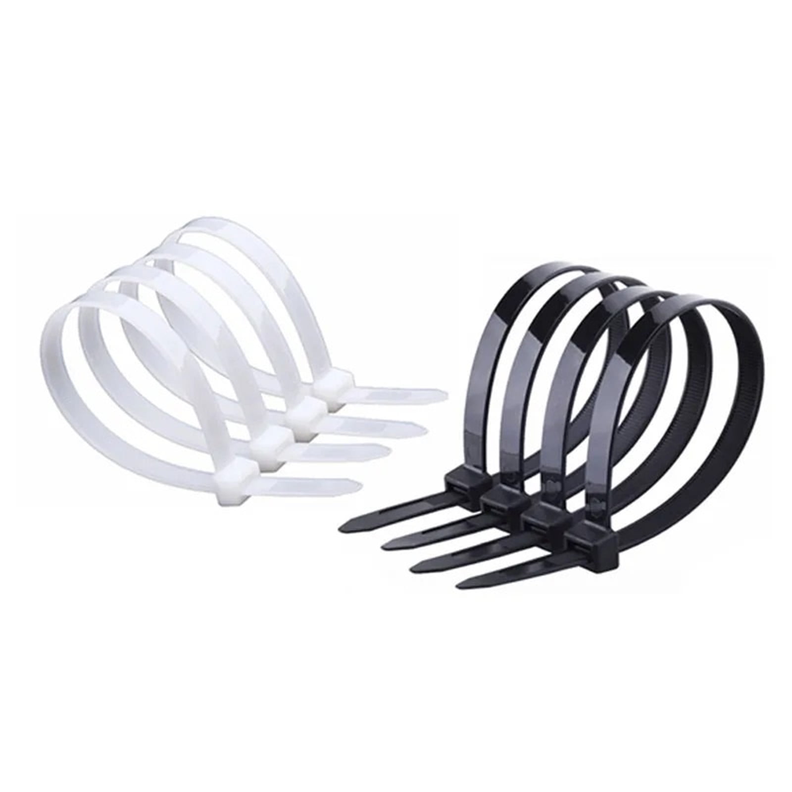 Self-locking White Black Plastic cable Zip Ties Fastening Ring Clamp ...