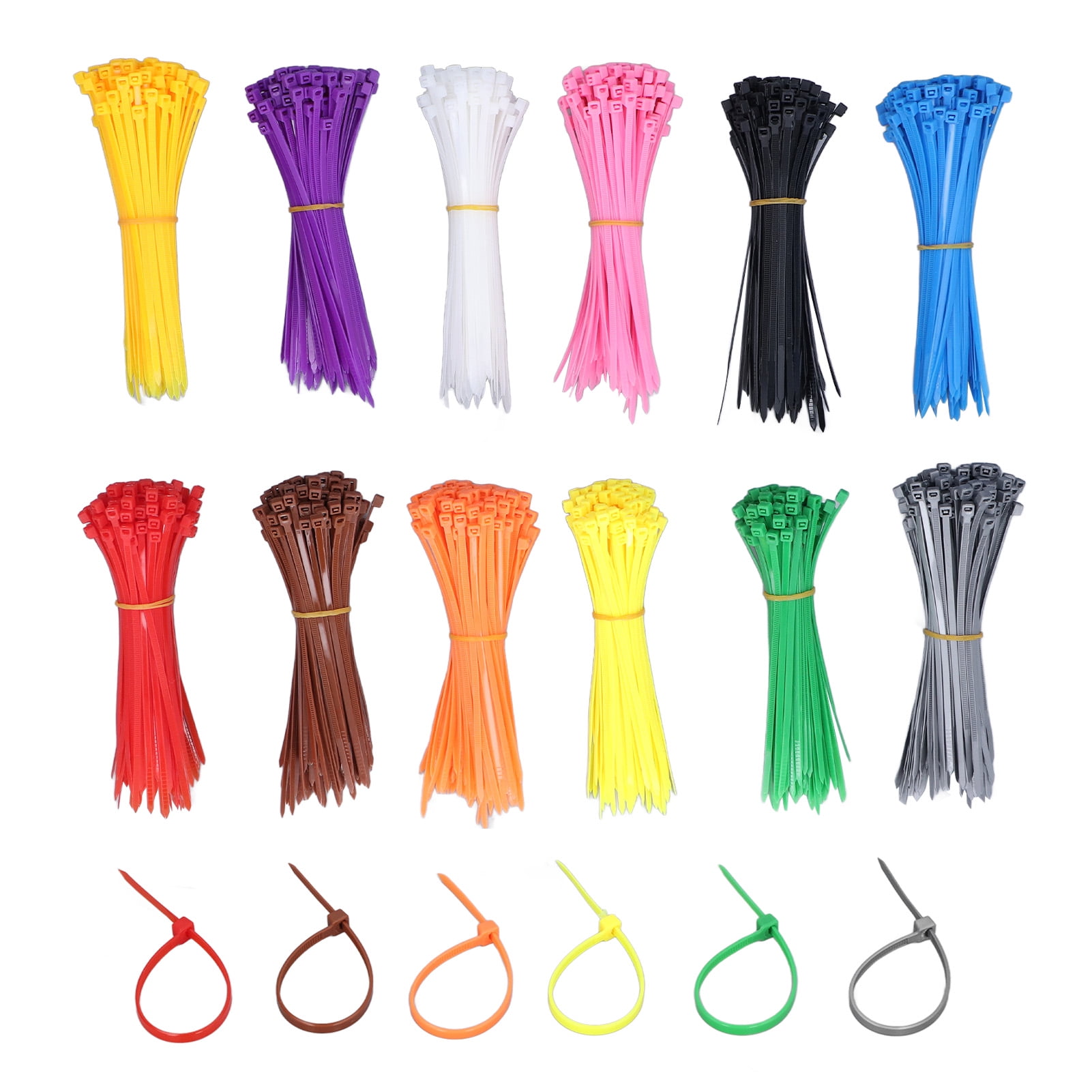 1400PCS Nylon Cable Zip Ties Self Locking Electric Wire Zip Tie Set ...