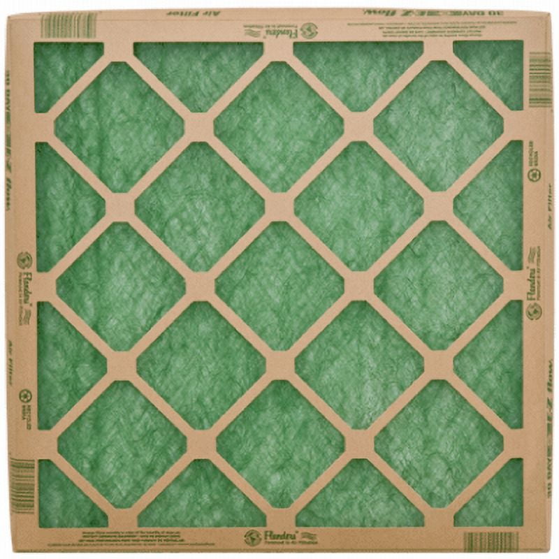 Self-retaining spun glass media Heavy one-piece chipboard frame Low in ...