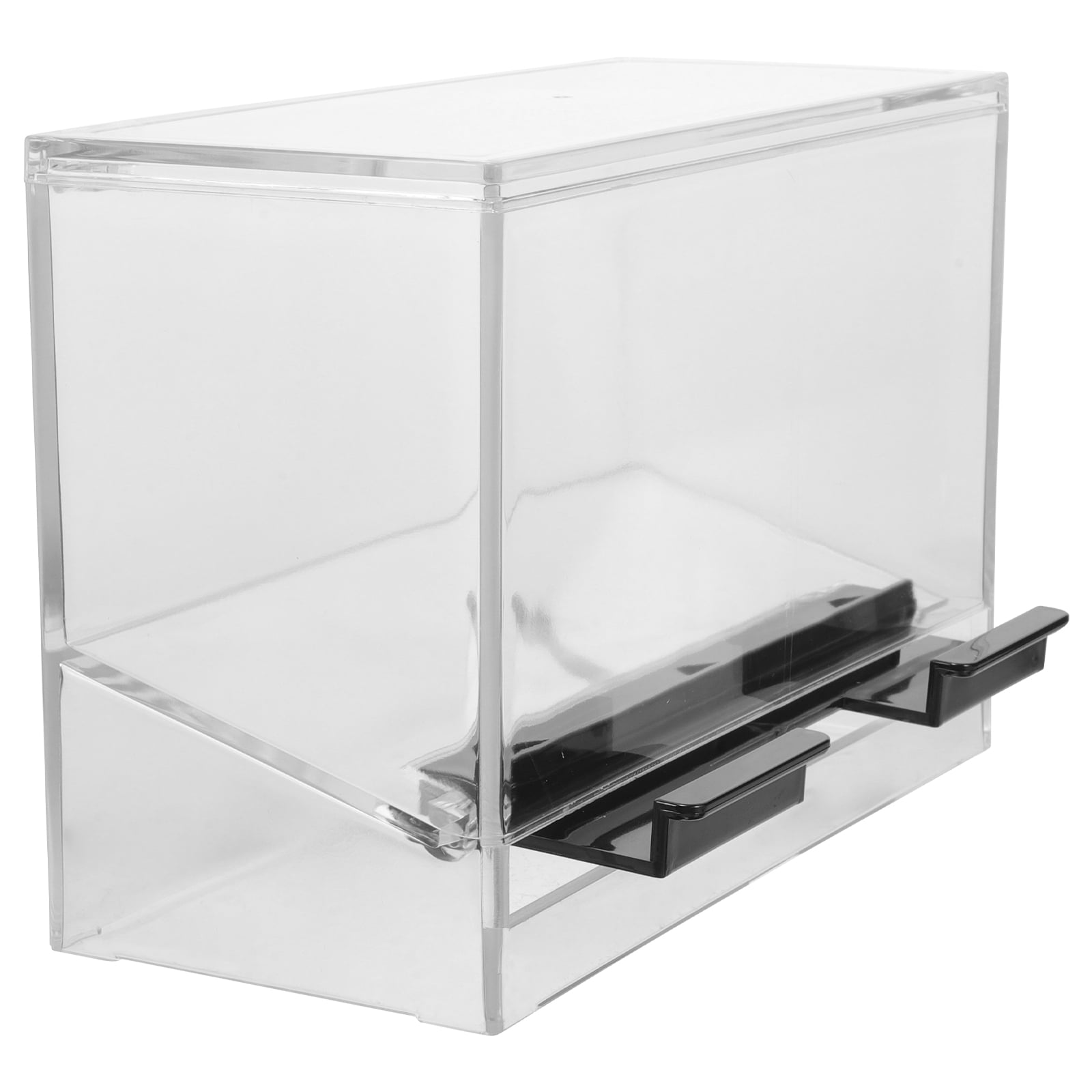 Self-service Straw Box Straws Holder Stir Sticks Transparent Dispenser ...