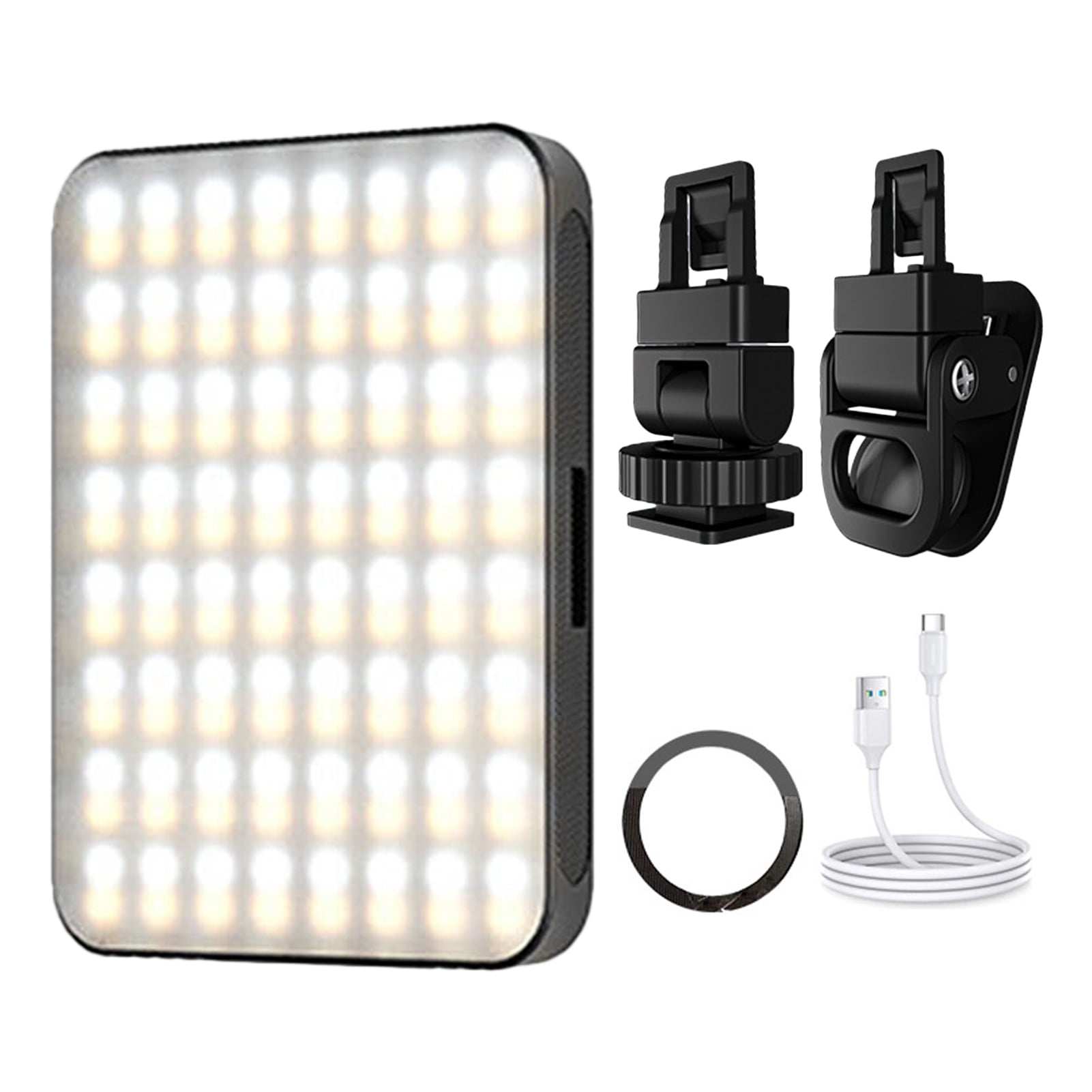 Selfie Light, Phone Light with Front Back Clip, 10 Levels Brightness ...