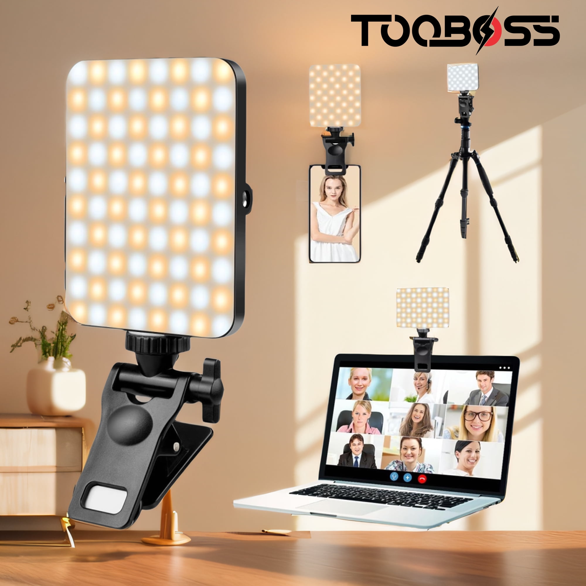 Selfie Light,Portable 80 LED Dimmable Cell Phone Fill Light, Clip Fill ...