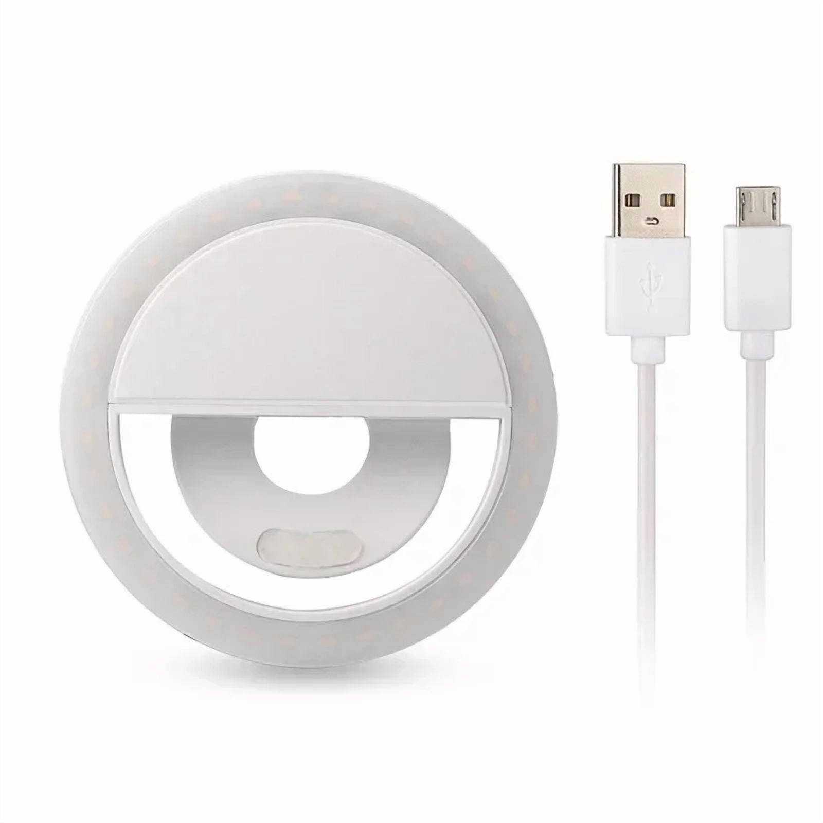 Selfie Light Ring Flashlight USB Charge Mobile Led Light Clip On Back ...