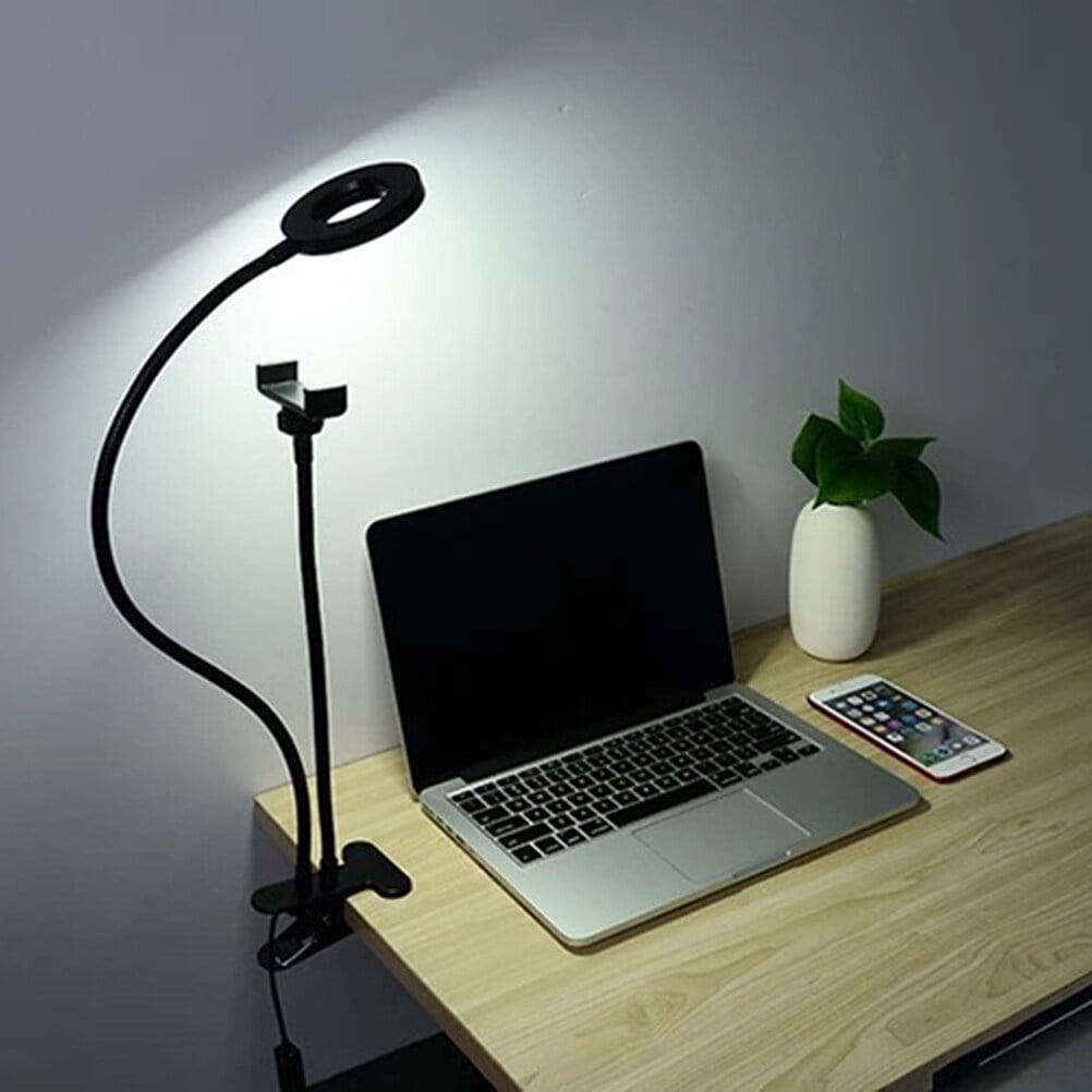 Selfie Live LED Ring Lamp with Smartphone Stand Clip Type Dimmable ...