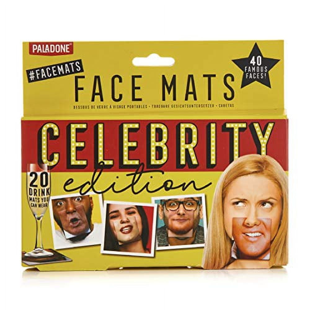 Selfie Props Celebrity Face Mat Party Photo Prop Coasters, Set of 20 ...
