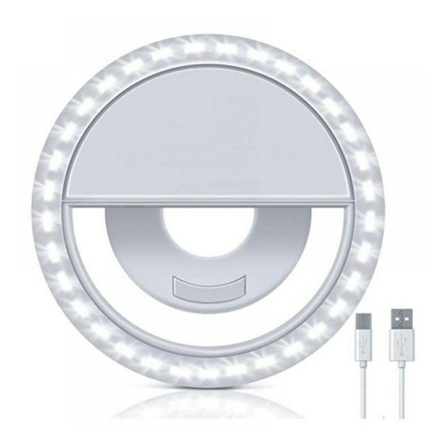 Selfie Ring Light,3 Light Modes Rechargeable Clip-on Phone Ring Light ...