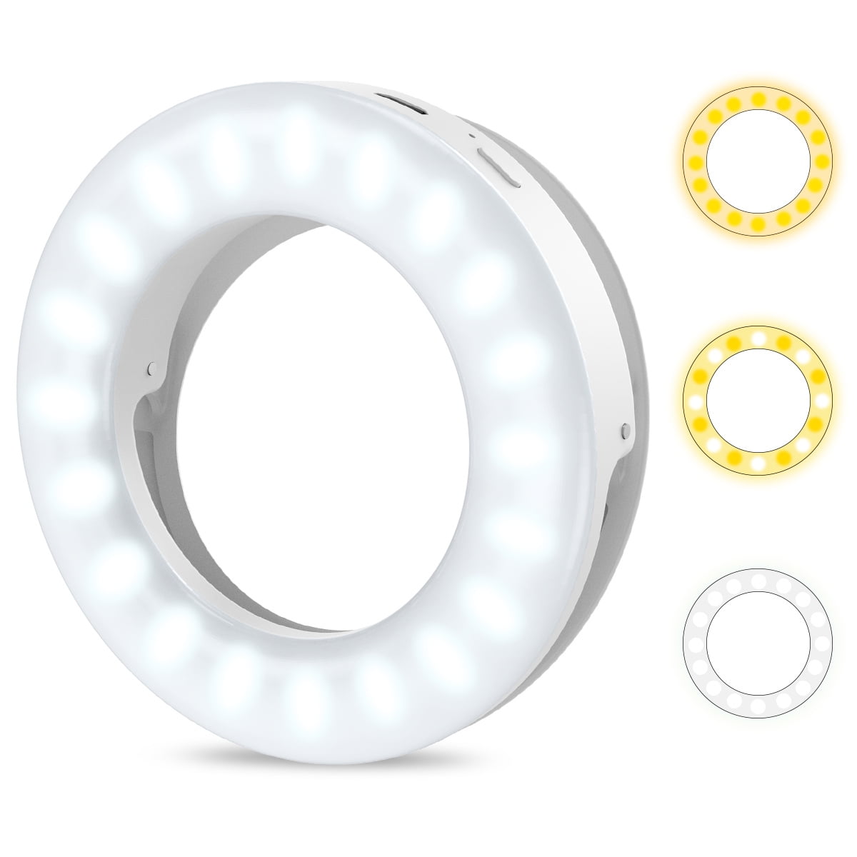 ORIA LED Selfie Ring Light, Portable Clip-on for Cell Phones, USB ...