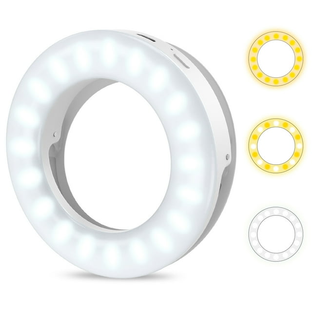 ORIA LED Selfie Ring Light, Portable Clip-on for Cell Phones, USB ...