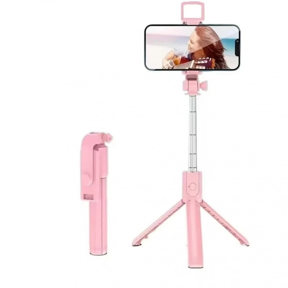 Selfie Stick Bluetooth Remote Tripod with Led Fill Light Foldable ...