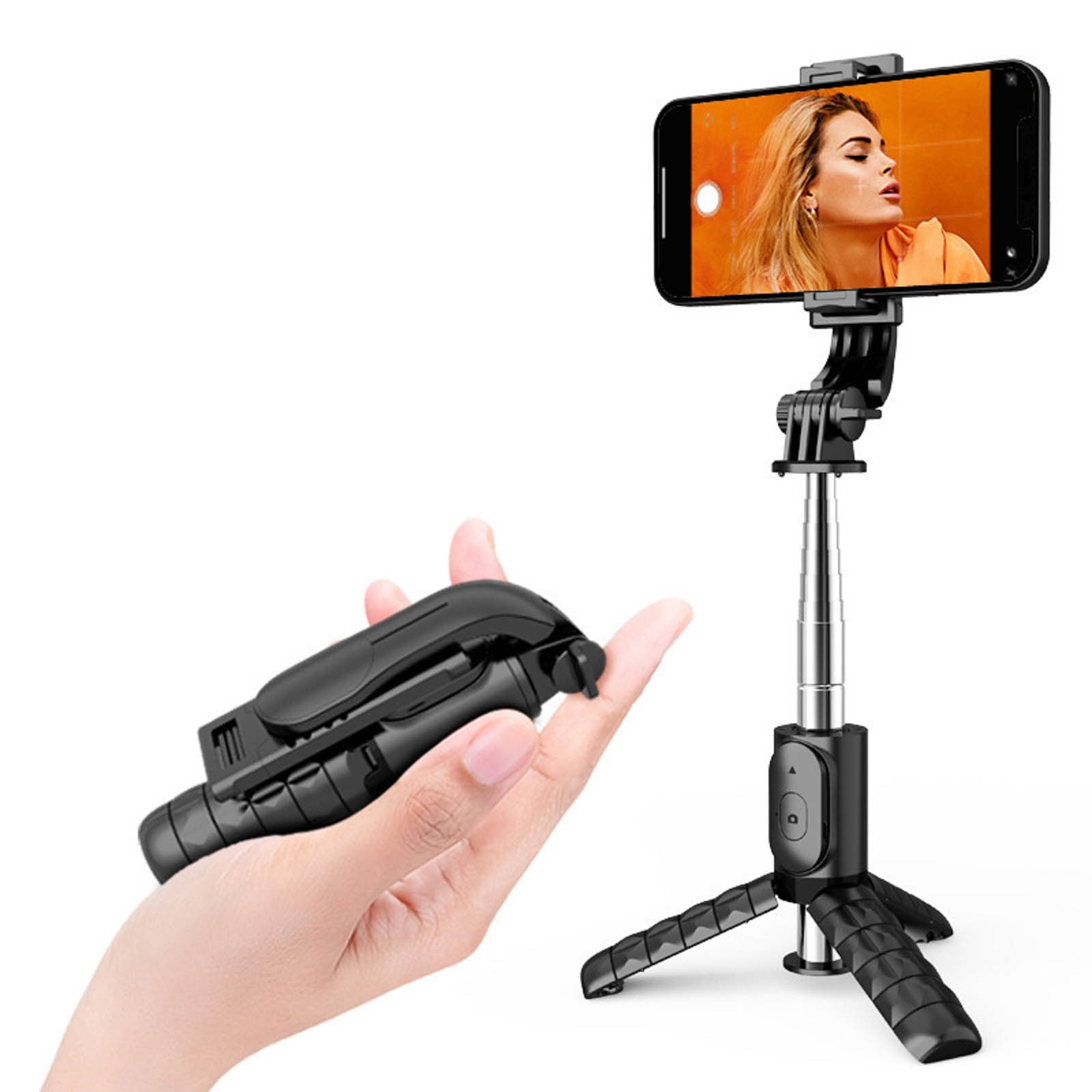 Selfie Stick Extended Bluetooth Control Integrated Tripod Function