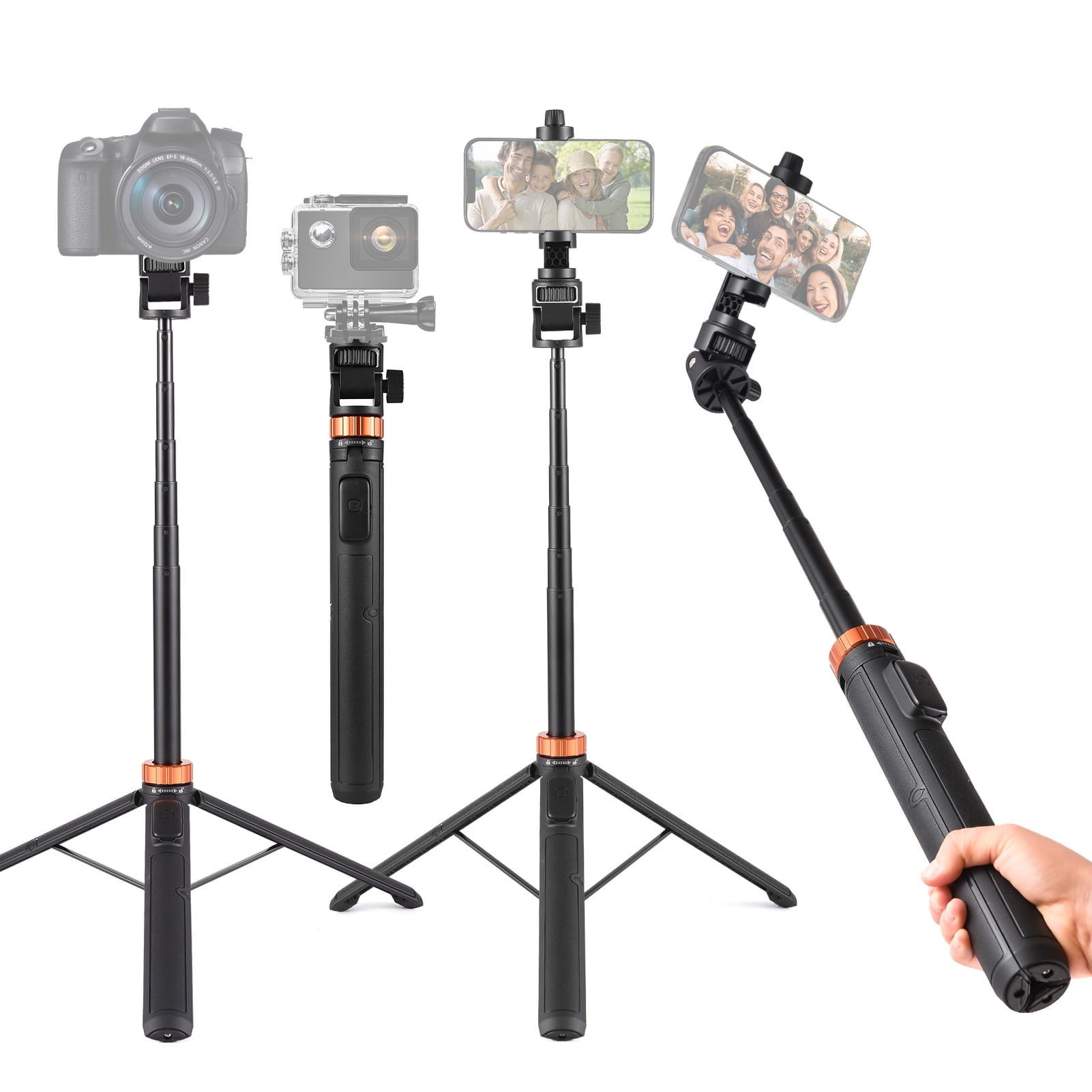 Selfie Stick,Remote Shutter Stick Handheld 70in Stick 1/4 Inch Stand ...