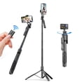 62" Phone Tripod & Selfie Stick with Remote, Video Tripod Stand for ...