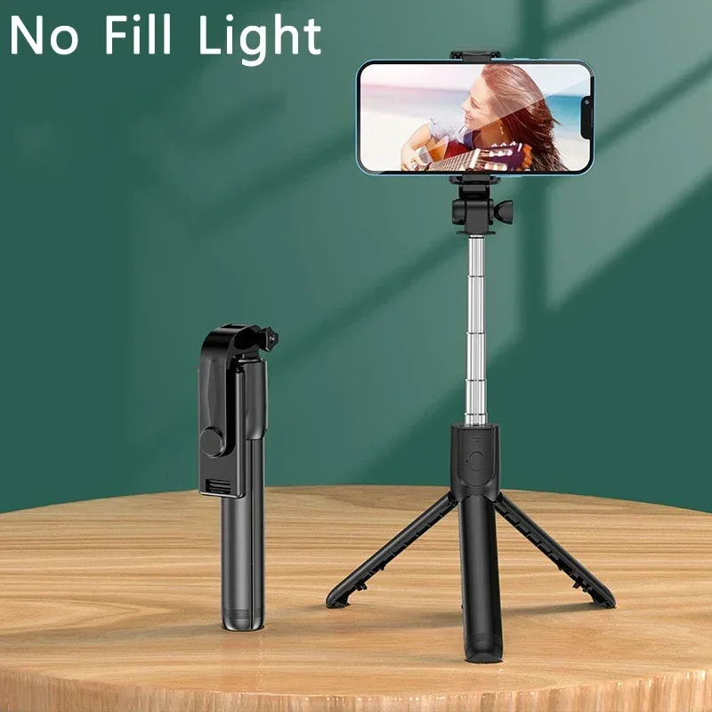 Selfie Stick Wireless Bluetooth Selfies Stick with Fill Light Foldable ...