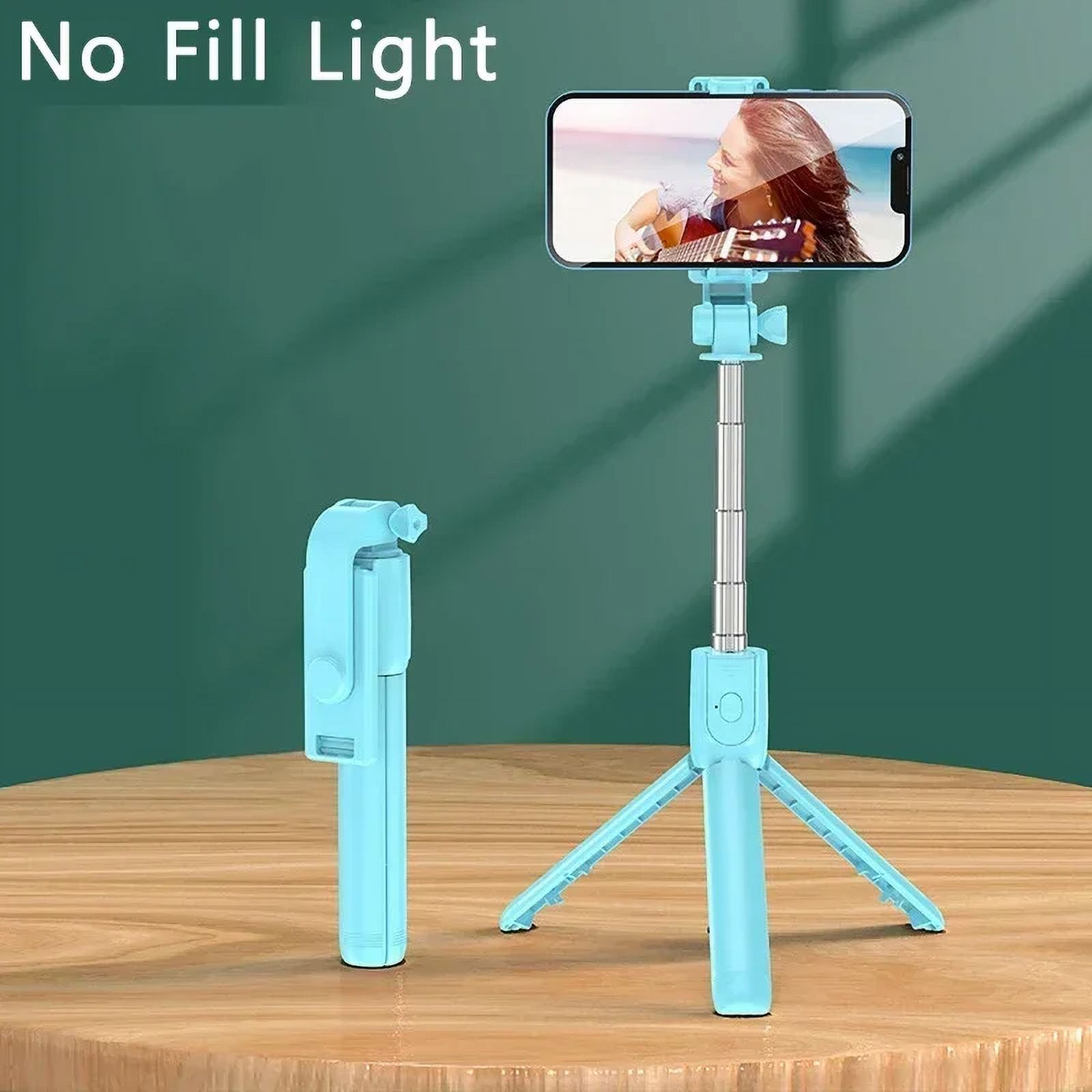 Selfie Stick Wireless Bluetooth Selfies Stick with Fill Light Foldable ...